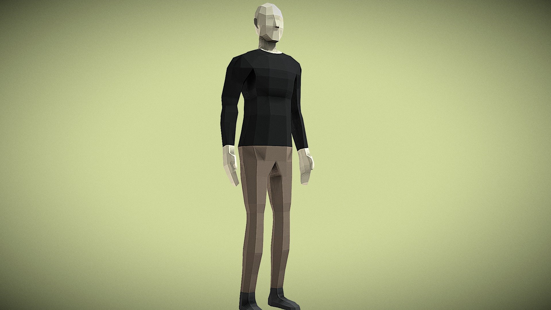 low poly man - 3D model by poombanana25 [8cdb528] - Sketchfab