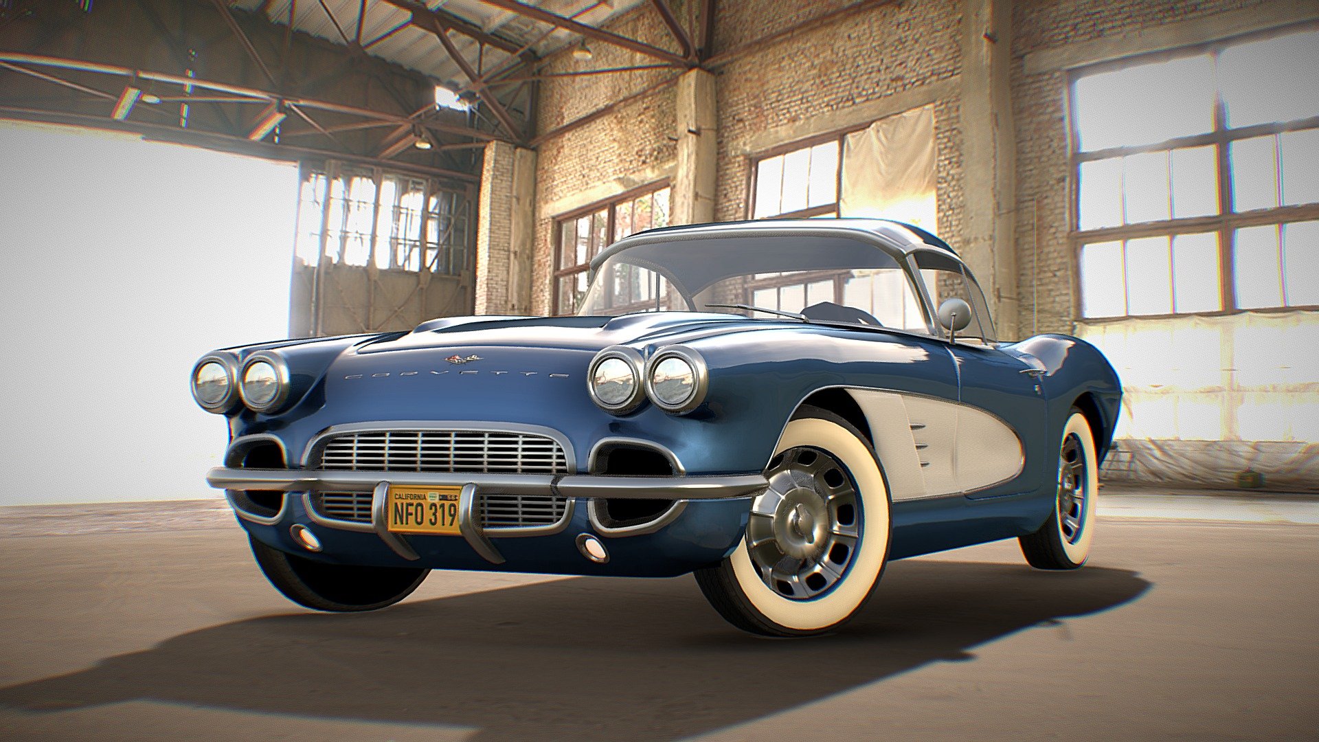1961 Chevrolet Corvette - Download Free 3D model by Nathaniel Onandia ...
