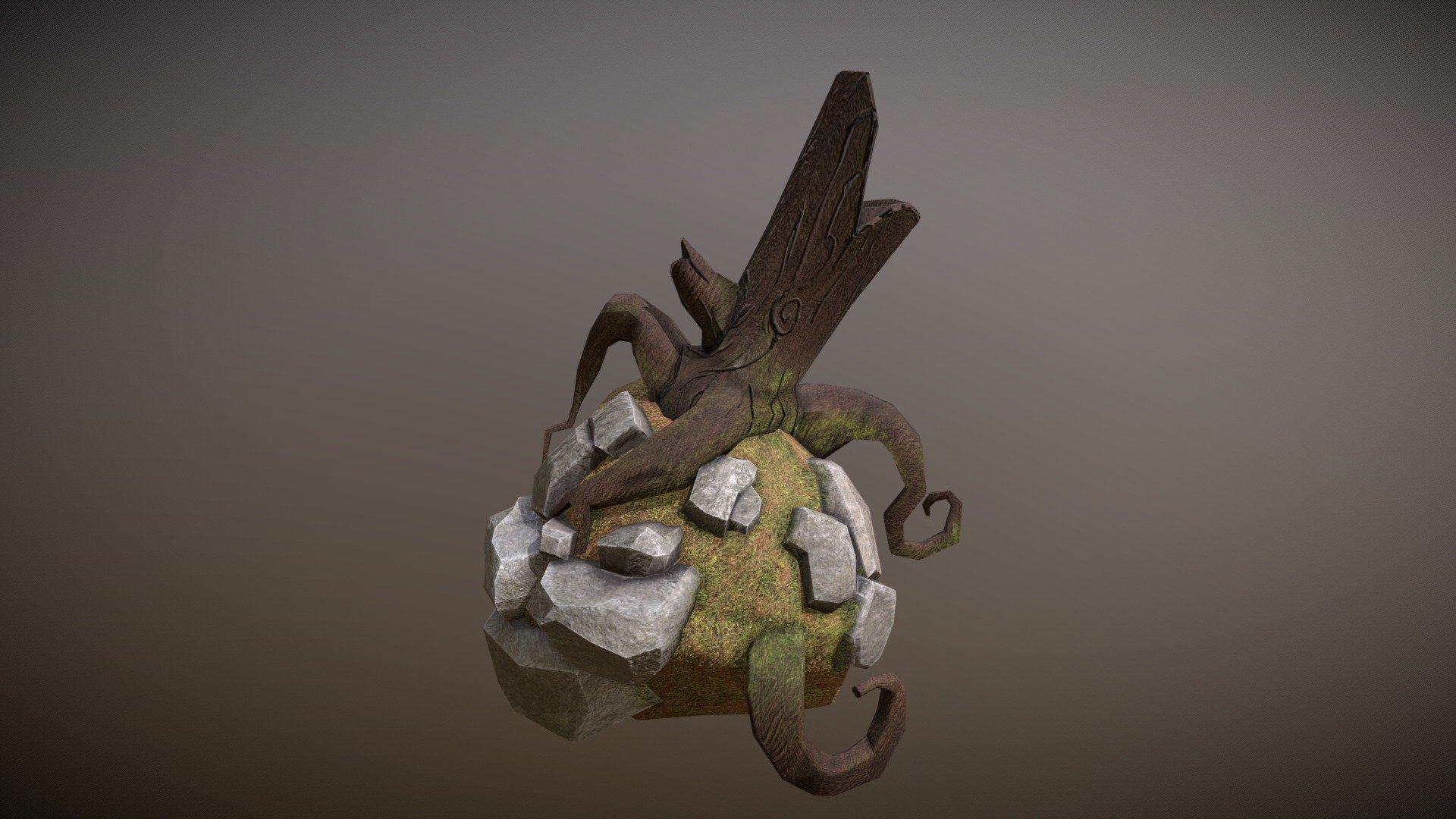 Tree & Rock - 3D model by Jay.Csk [8cde661] - Sketchfab