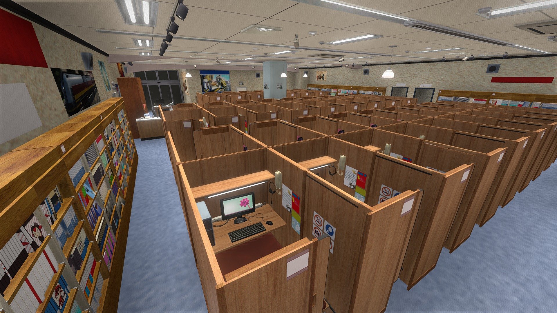 Japanese Internet Cafe - Buy Royalty Free 3D model by animod [8cded89] - Sketchfab Store