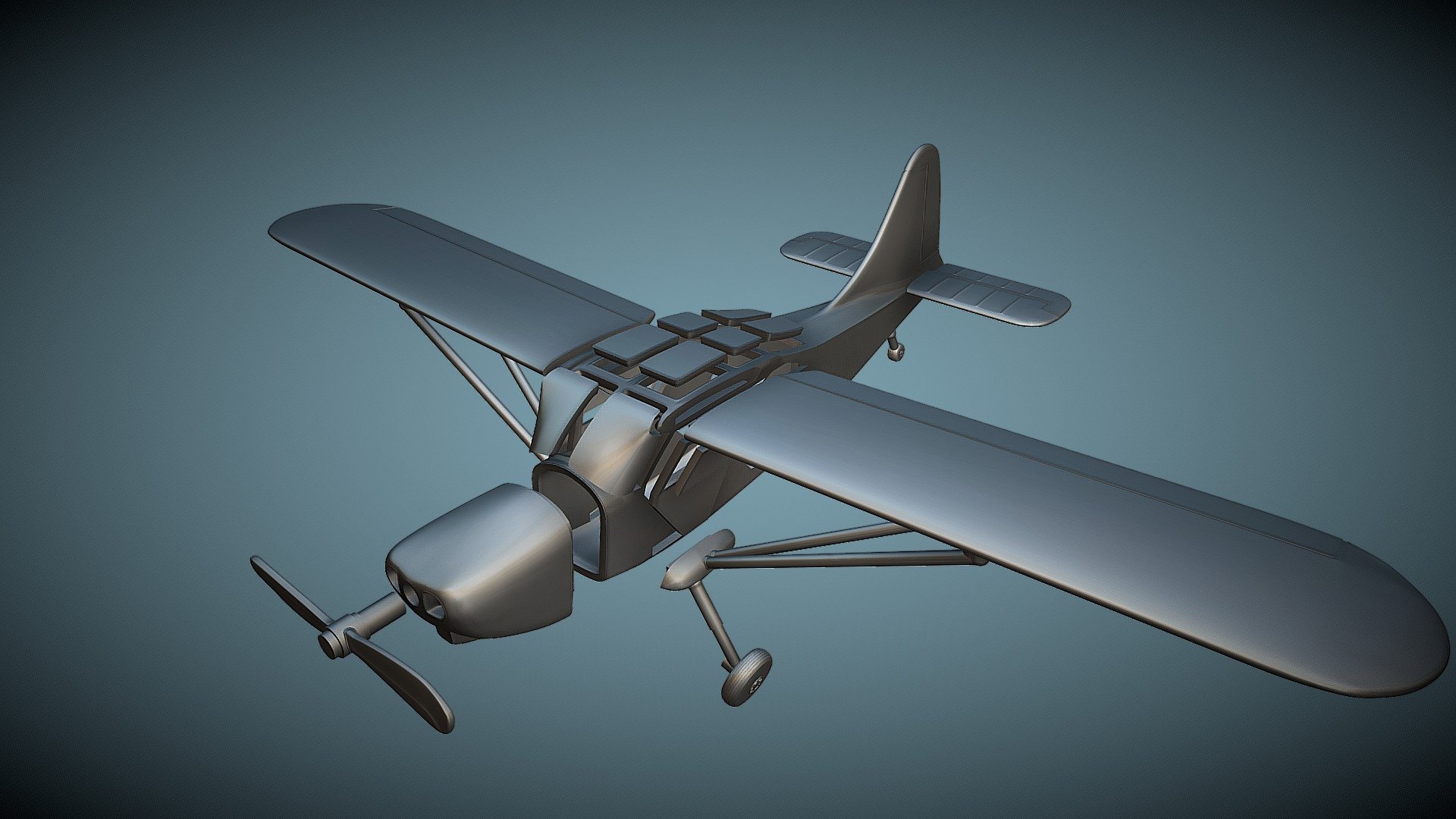 Stinson L-5 Sentinel - 3D Printable Model - Buy Royalty Free 3D model ...