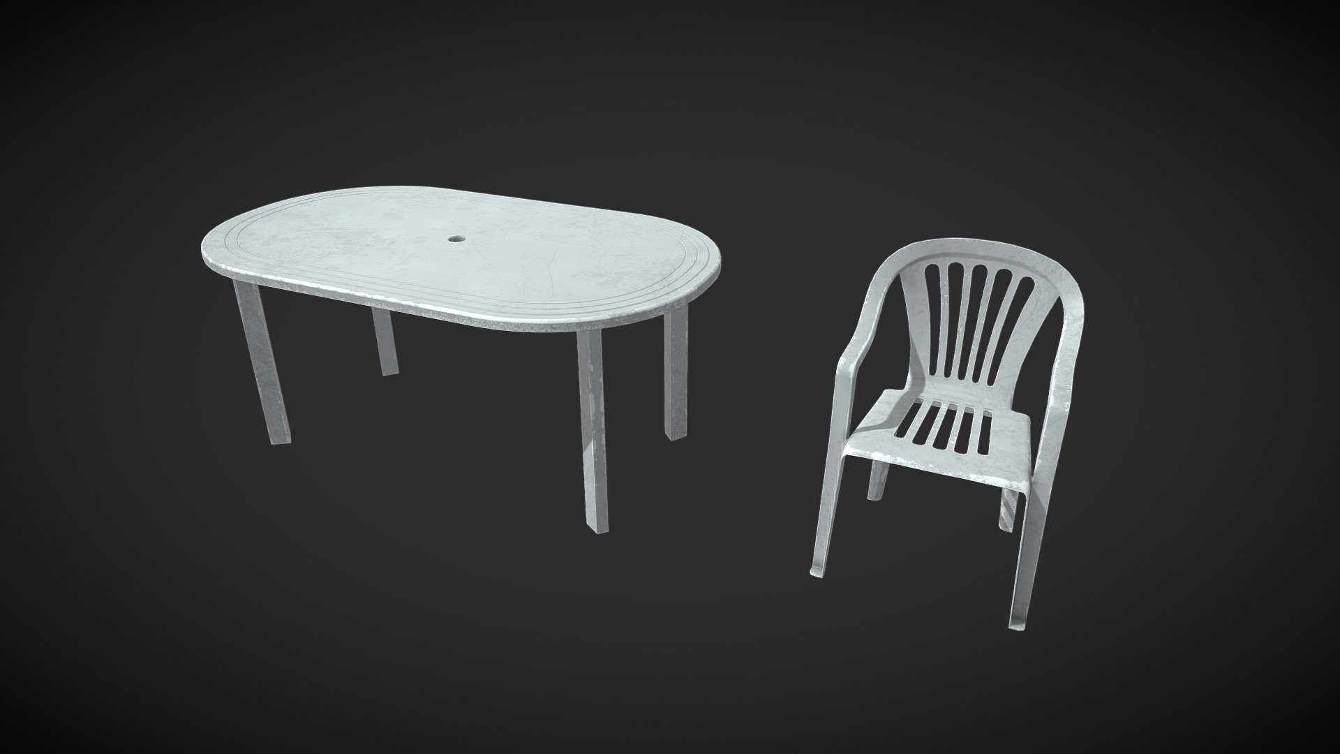 Plastic Table And Chair - Download Free 3D model by carlcapu9 [8ce1f9f ...