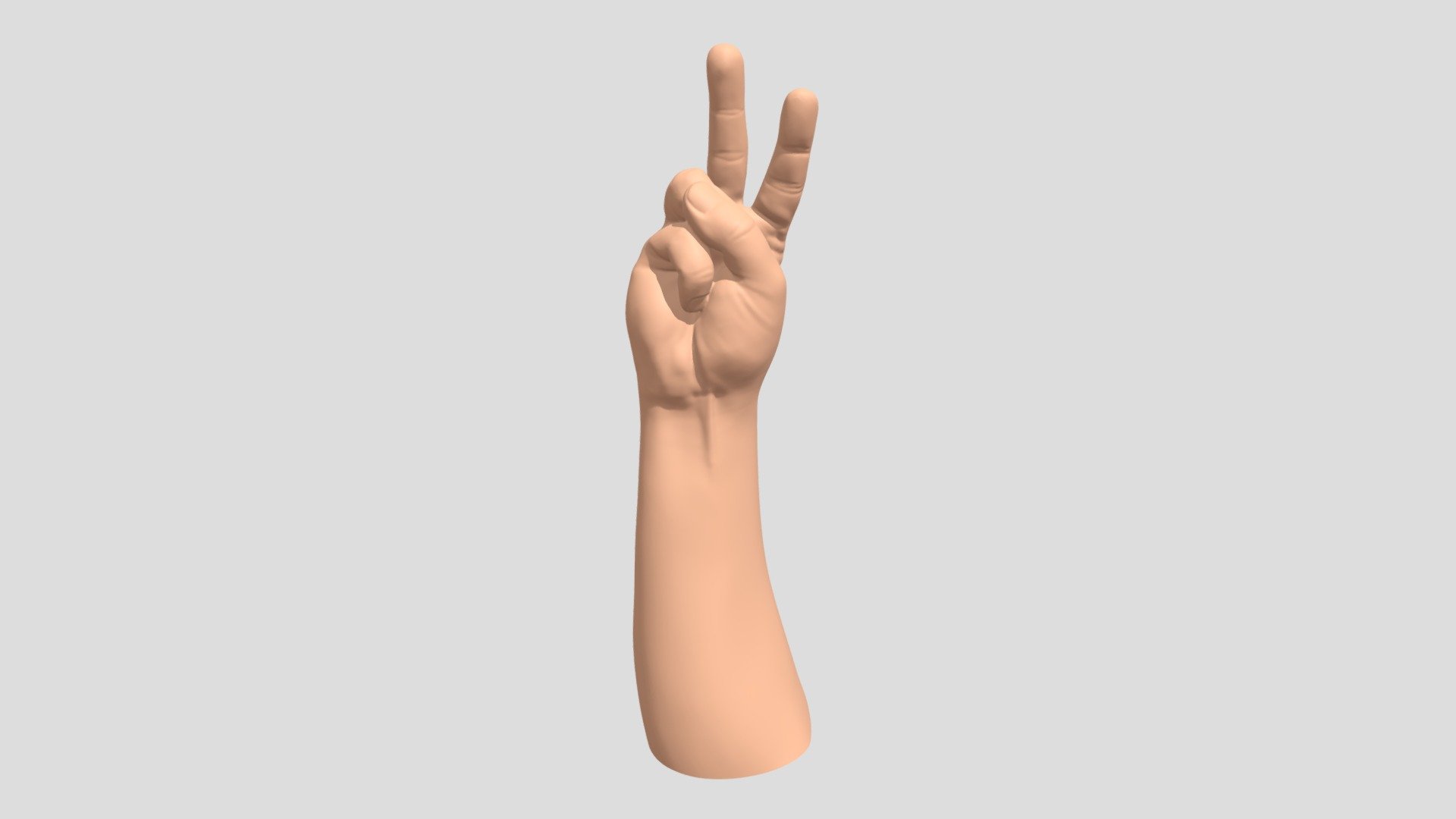 V sign Victory hand sign - Buy Royalty Free 3D model by Sigi_2_0 (@sigi ...