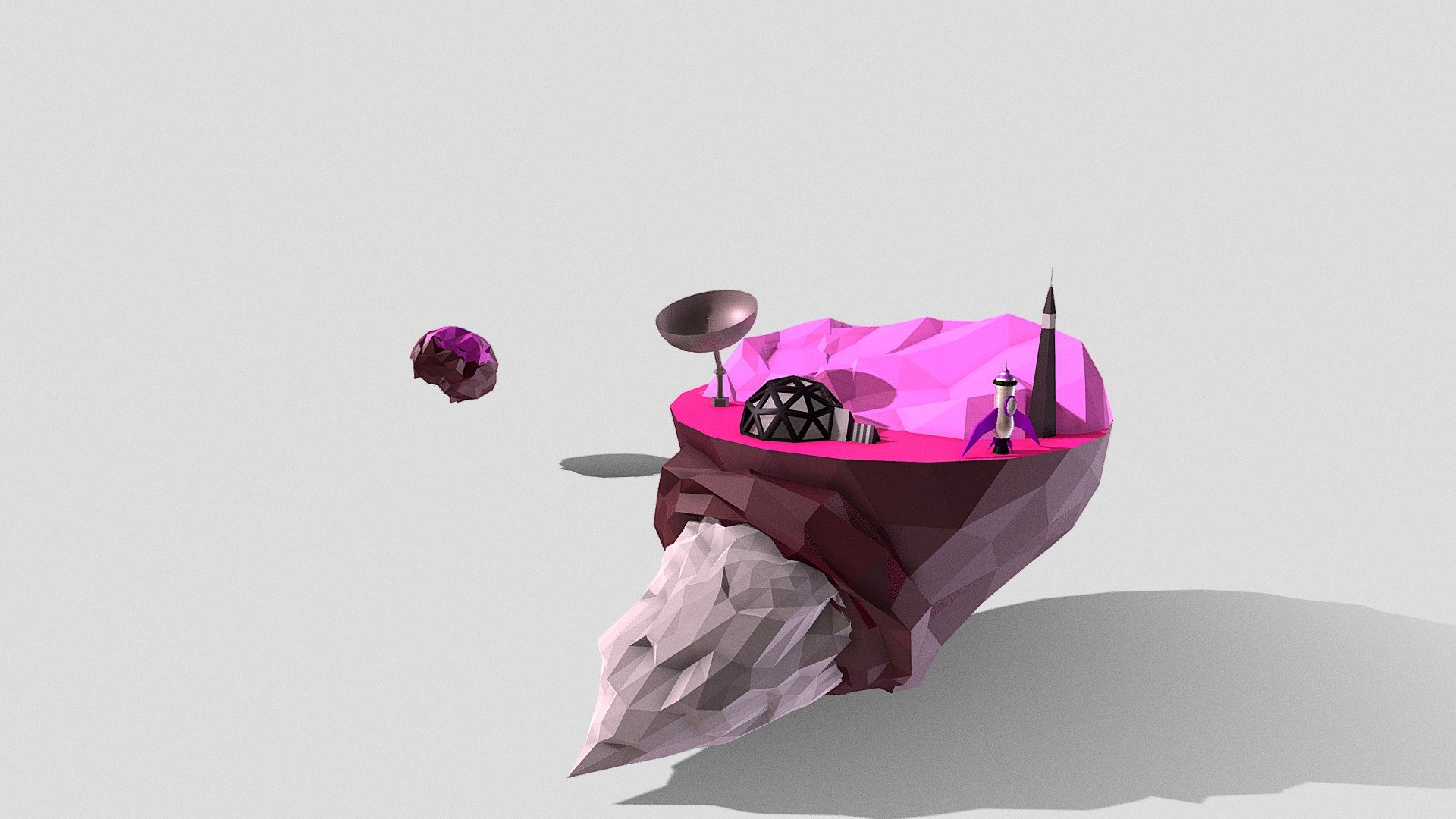 Asteroid And Base- Low Poly - Download Free 3D model by David.Martinez2 ...
