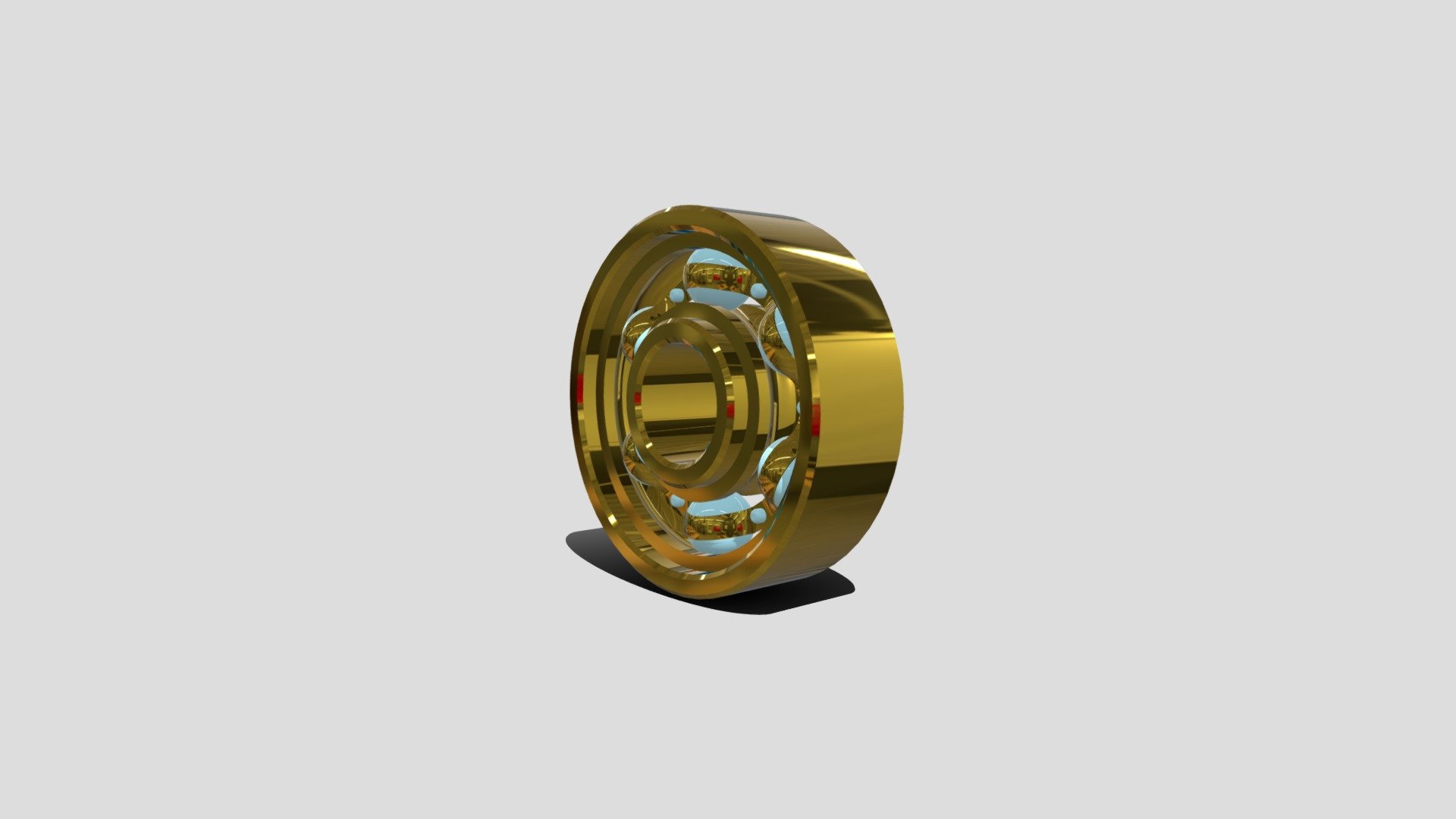 Gold and diamond ball bearing 5x16mm (open type) - Download Free 3D ...