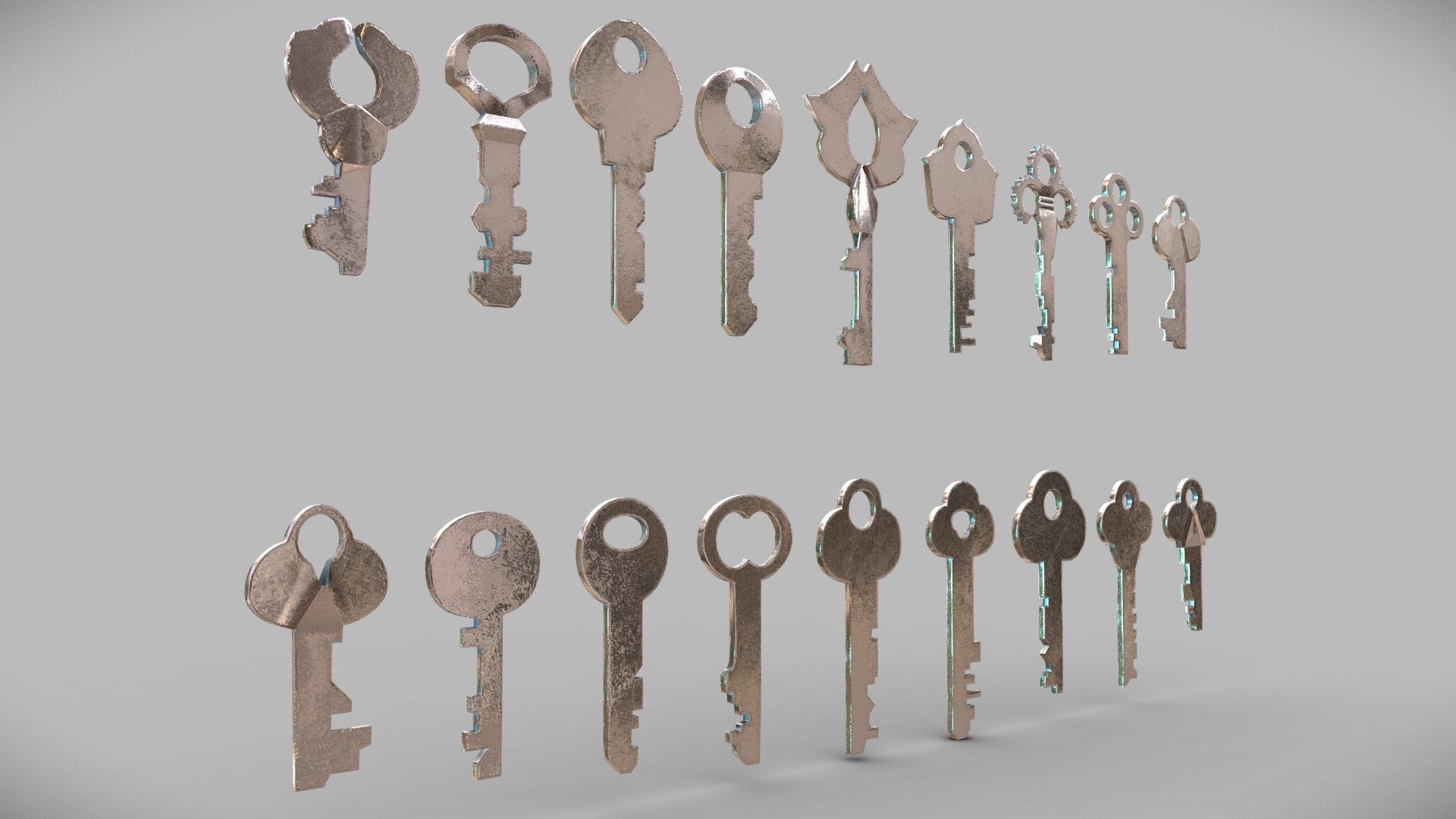 18-Pack Vintage Keys - Download Free 3D model by Orpind (@leondp ...