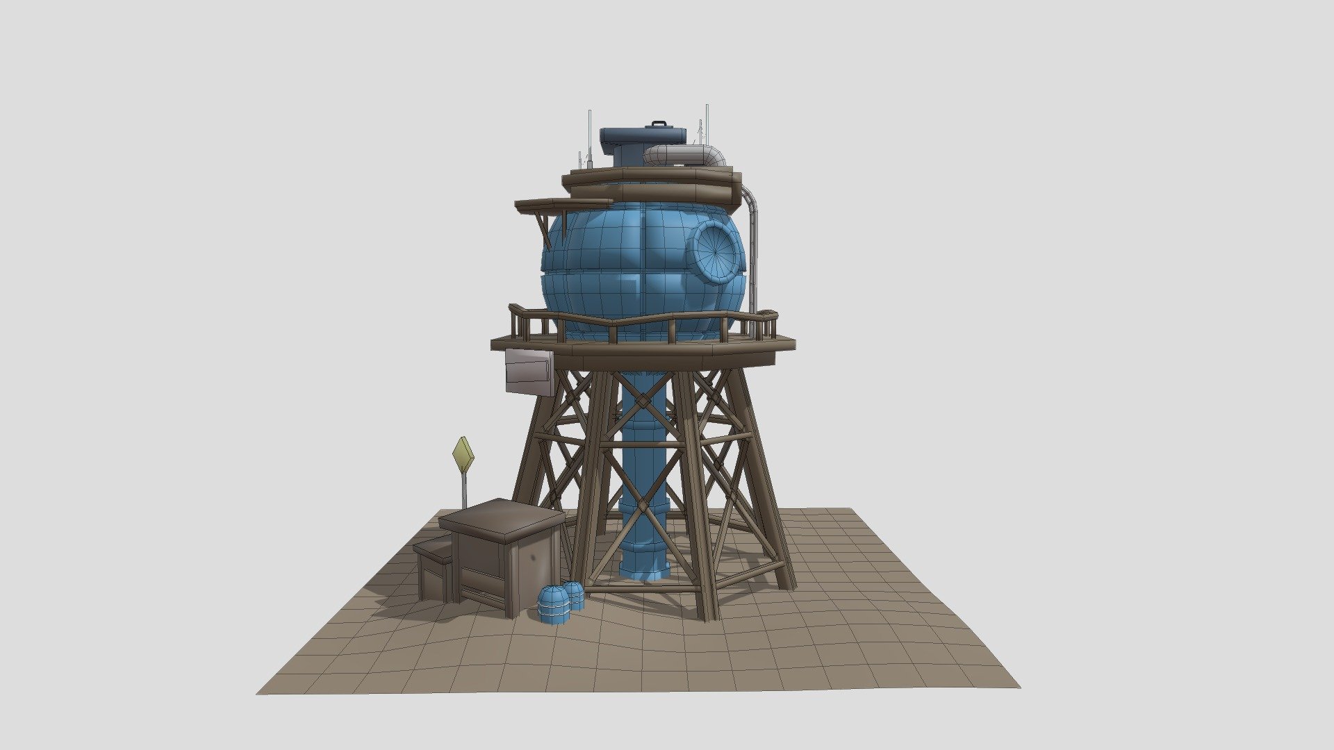 Water tank study - Download Free 3D model by beehn [8cf13c9] - Sketchfab