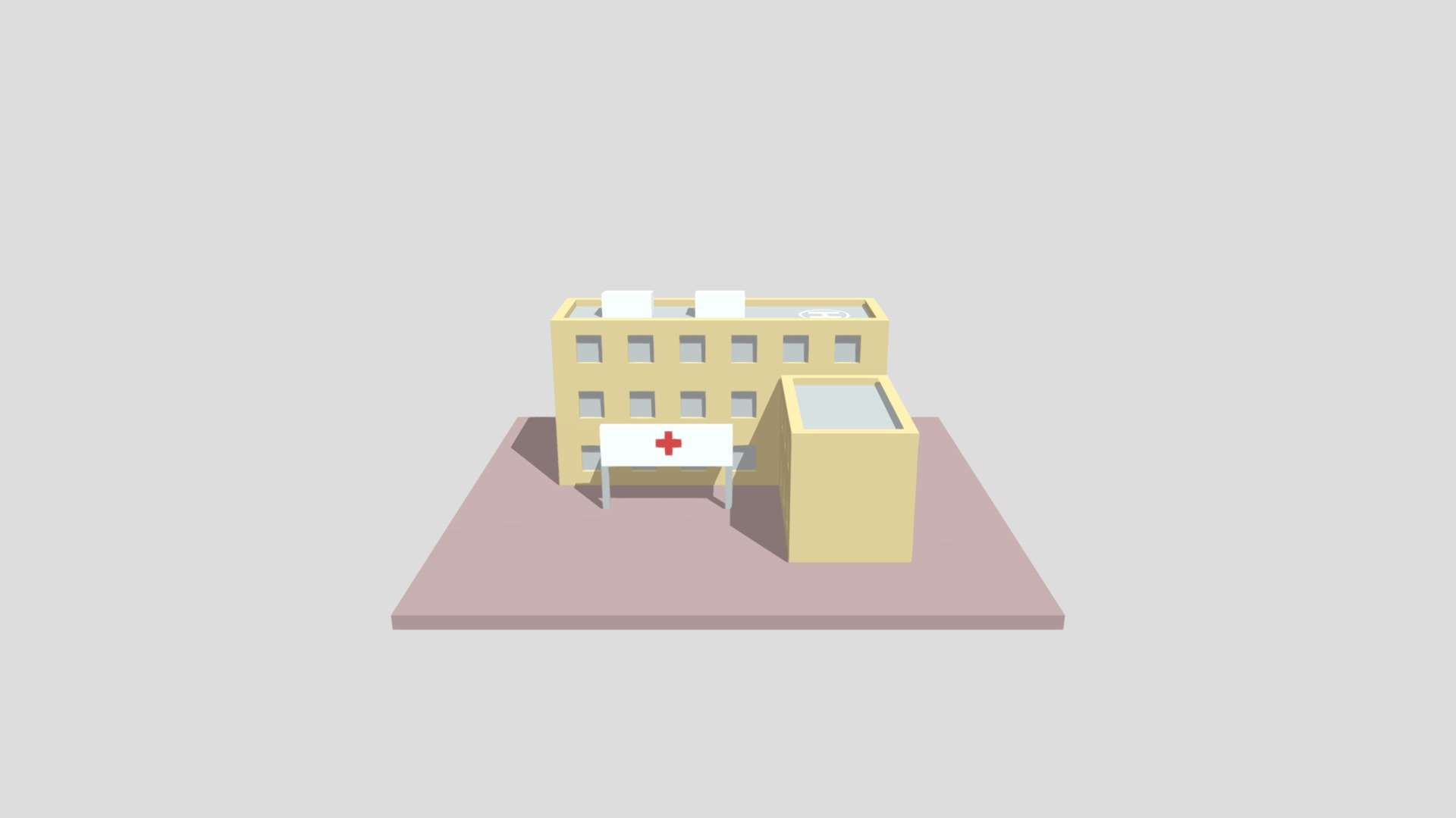 [Low Poly] Hospital - Download Free 3D model by Rafael Lopes ...