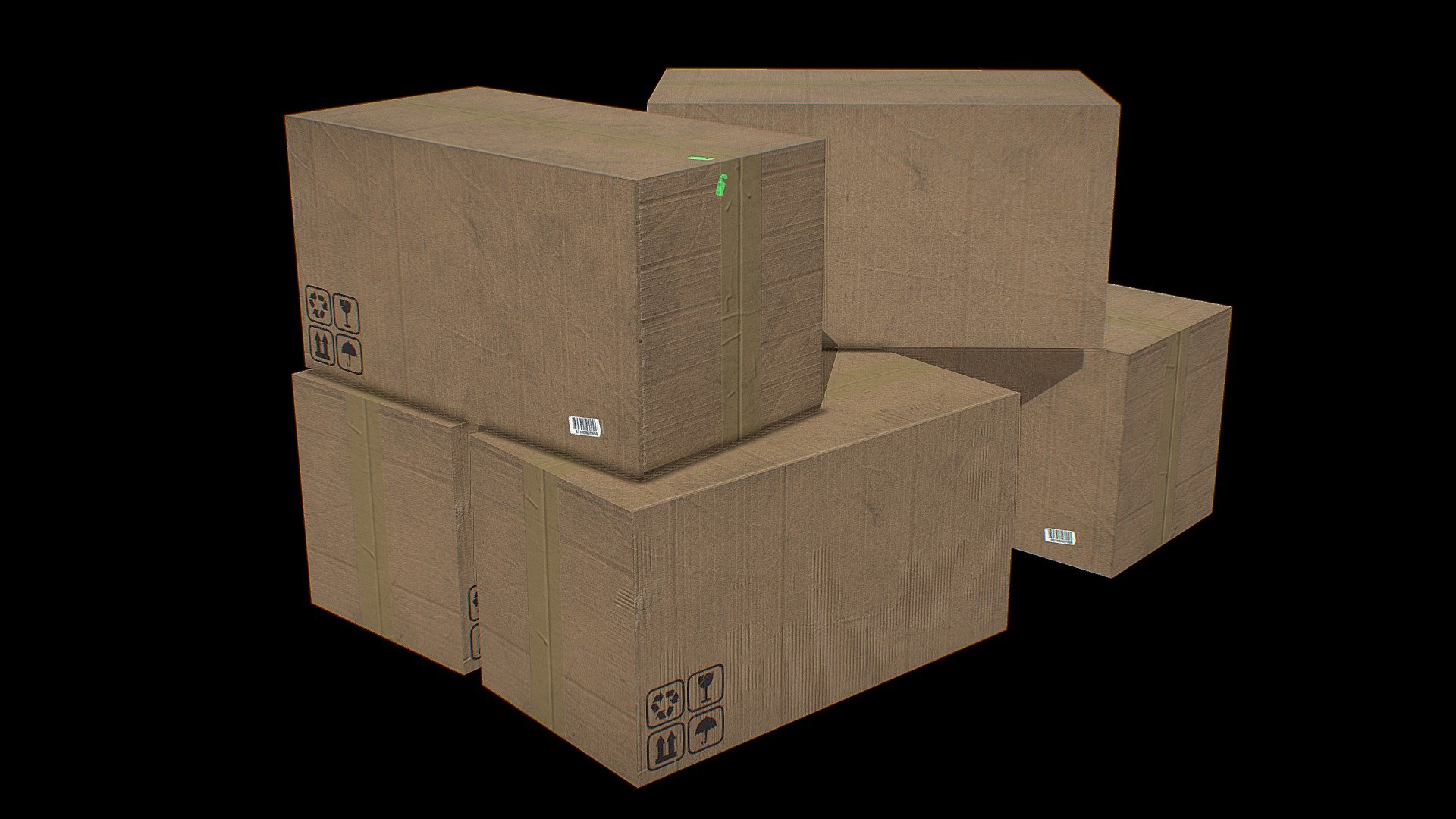 Cardboard Box HQ - 3D model by Trisgames Software (@trisgames) [8cf83f8 ...