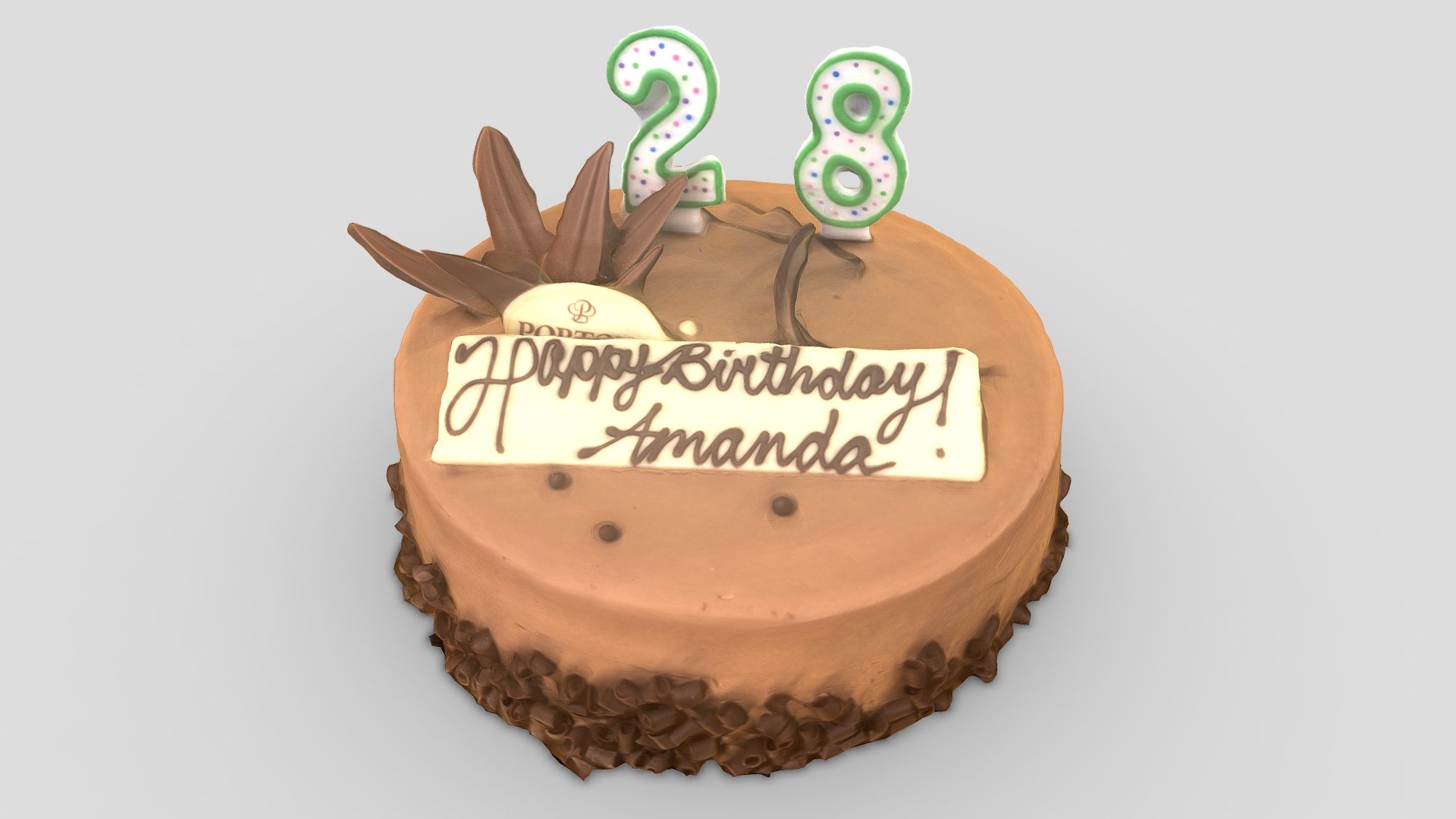 Amanda's Chocolate Birthday Cake Scan - Download Free 3D model by ...
