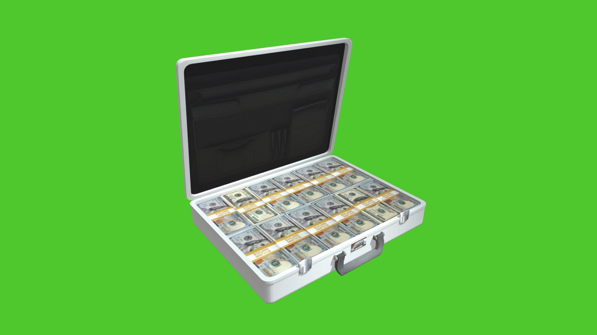 briefcase_with_money_low_poly_game_ready - Download Free 3D model by ...