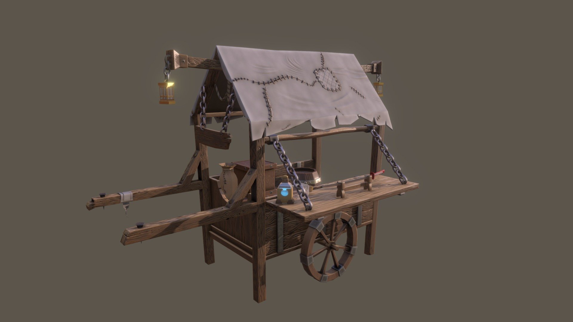 Stylized magical cart - 3D model by almaz3d [8cfc5a6] - Sketchfab
