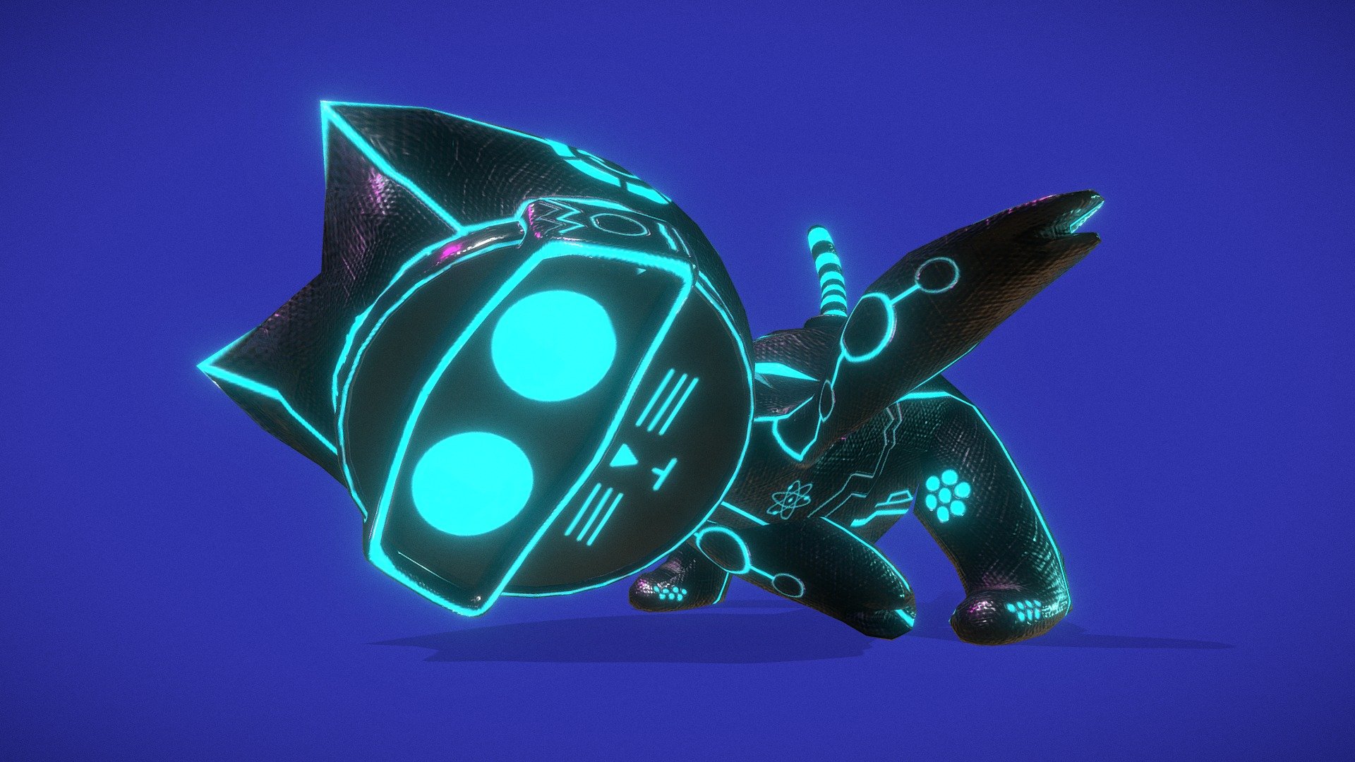 Runner Cybercat Character Animation - 3D model by Gabriel Gonzalez ...