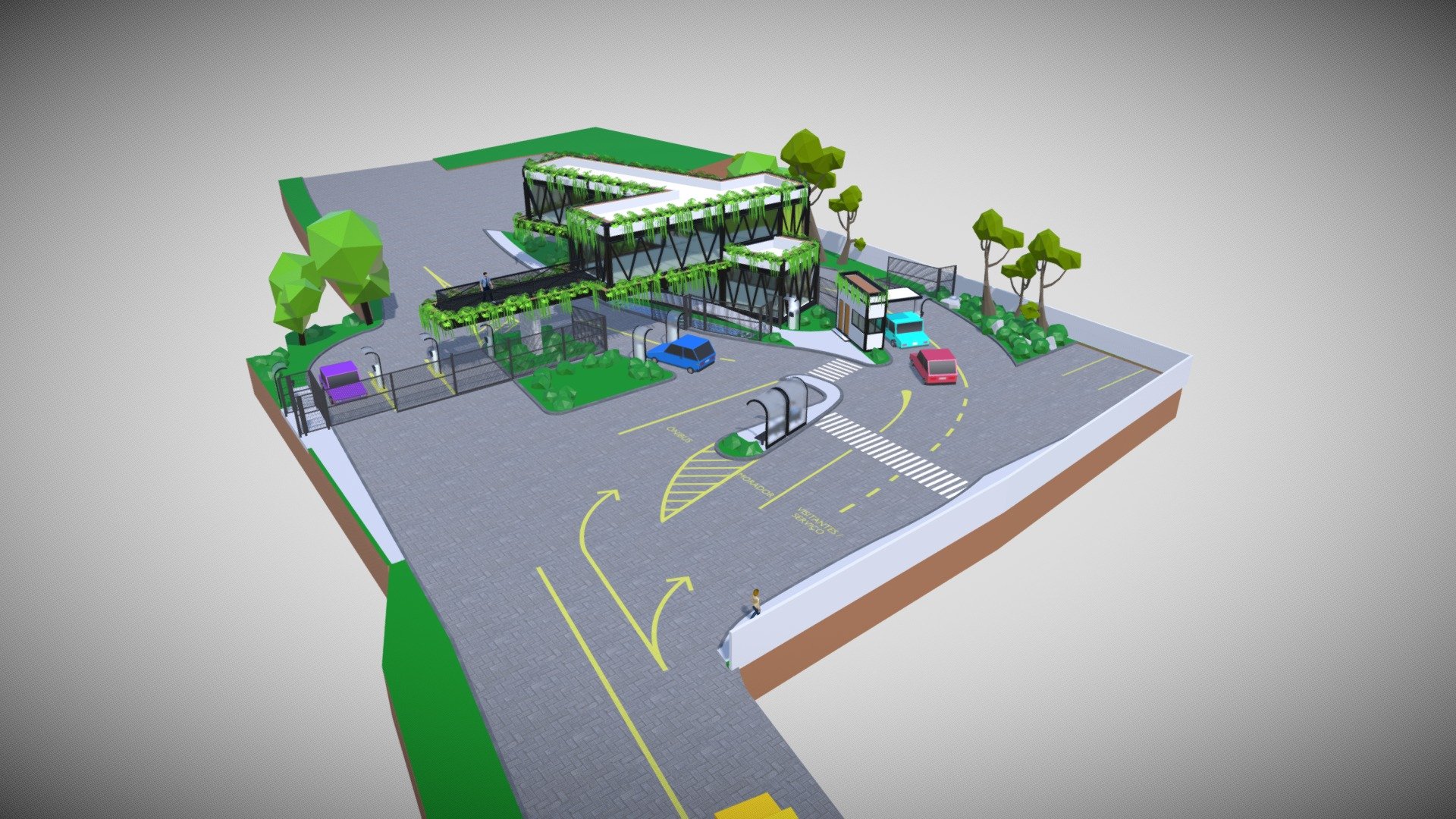 Proposta Nova Portaria Condomínio Santa Fé - 3D model by LeonardoZaupa ...