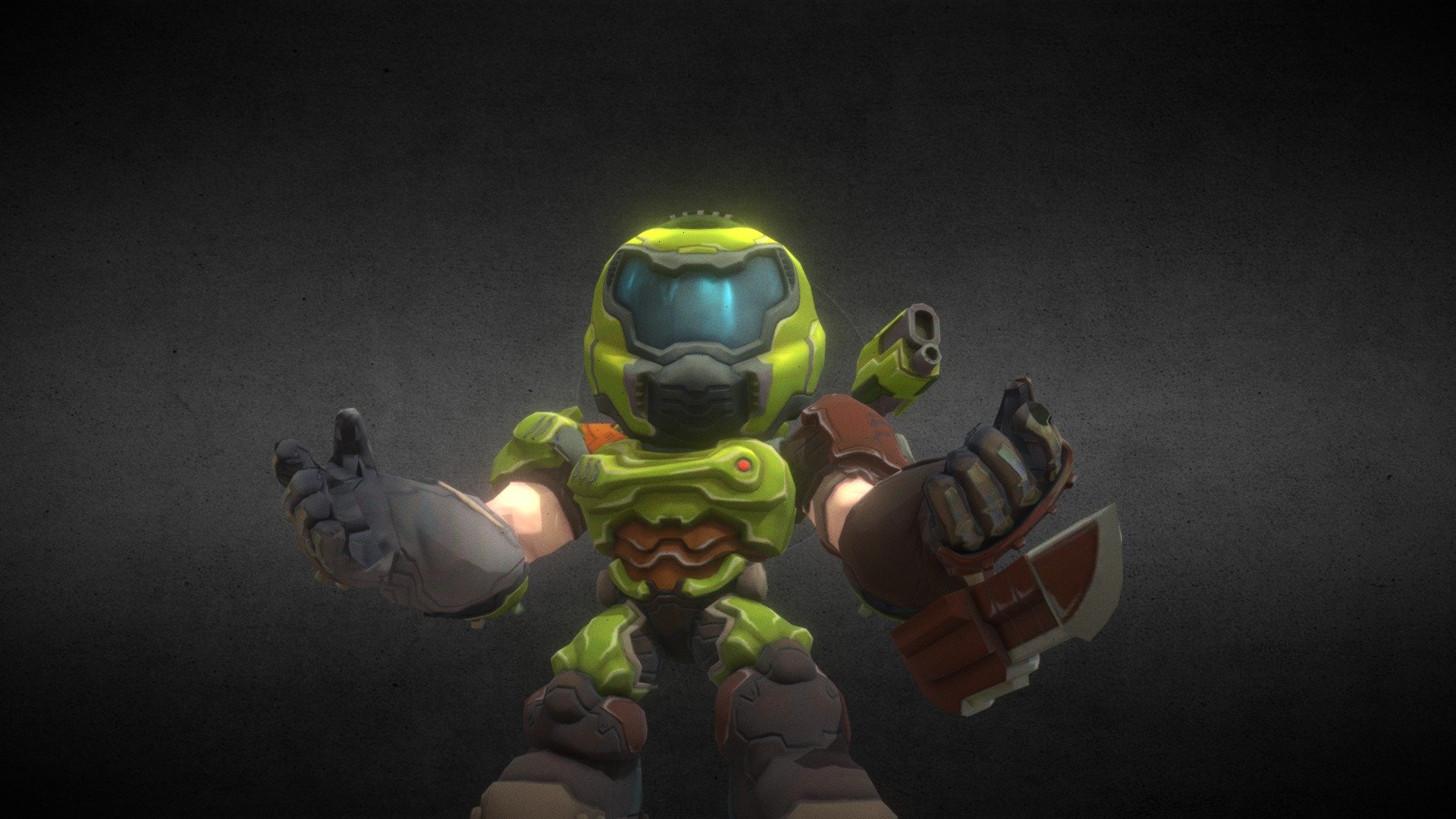 Mighty DOOM GUY - Download Free 3D model by masoudnayab [8d09db8 ...