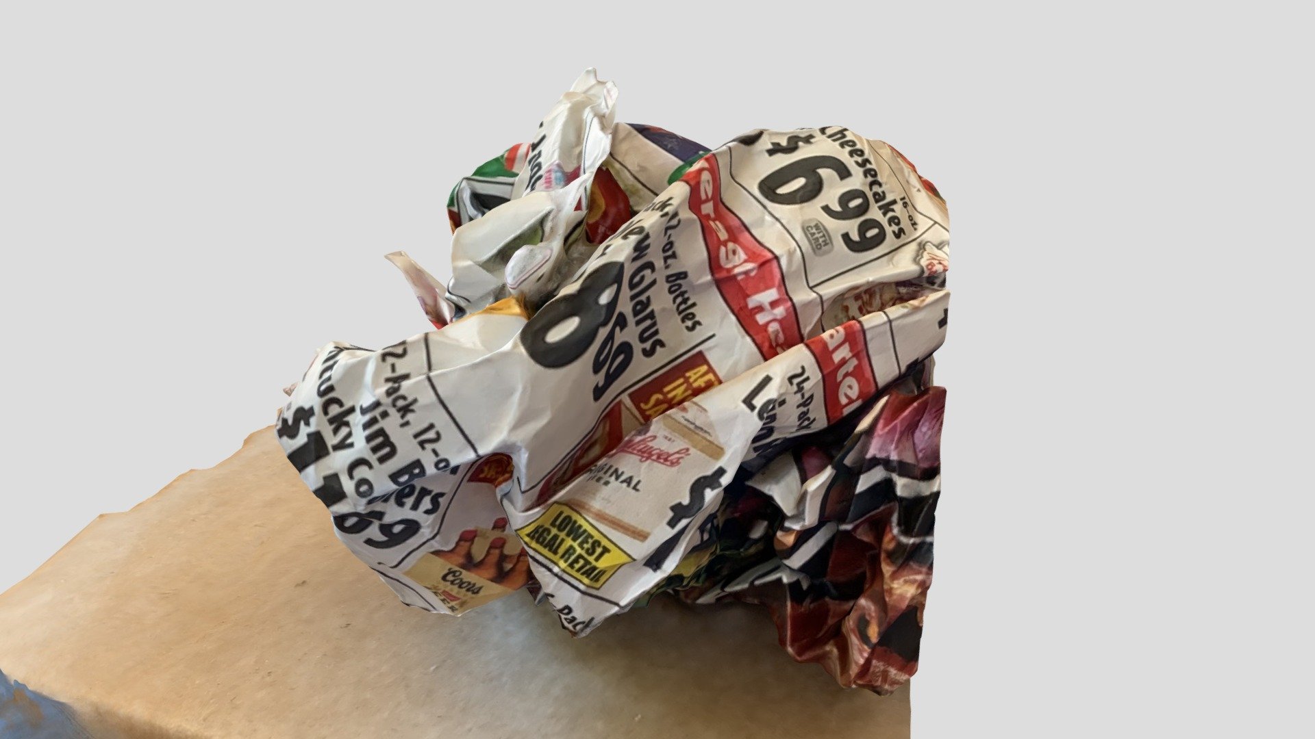 Paper Ball Newspaper - 3D model by The Alkemist 3 (@vizualalkemist ...