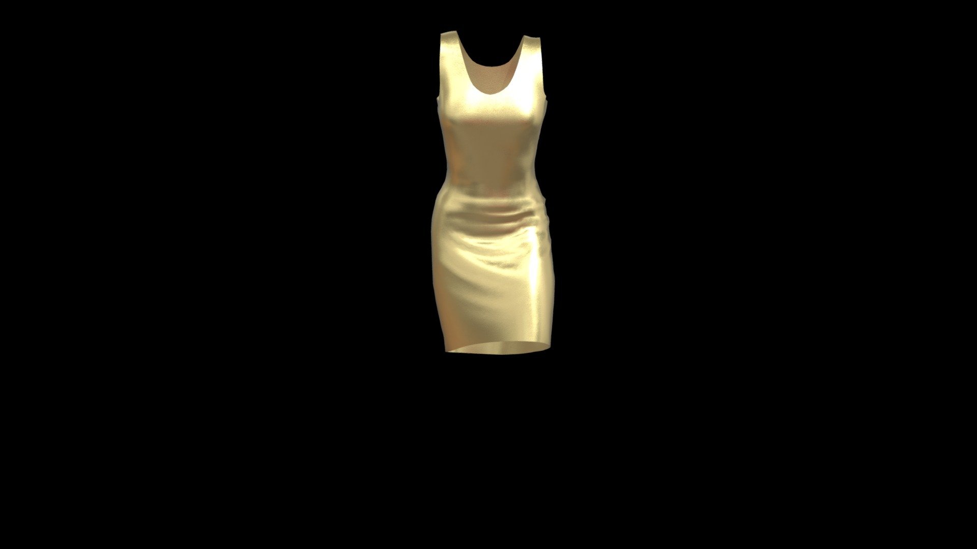 gold_dress - 3D model by Tecorama [8d0b028] - Sketchfab