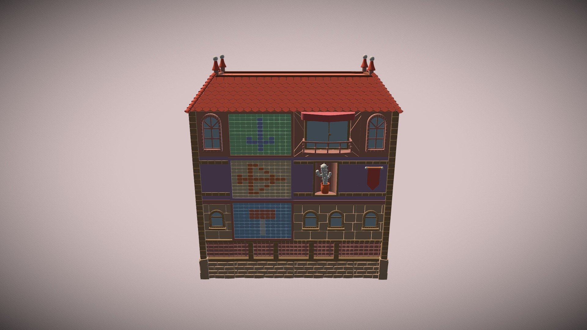 Fantasy Dormitory Building - 3D model by Duck Tie (@ducktiecorp ...