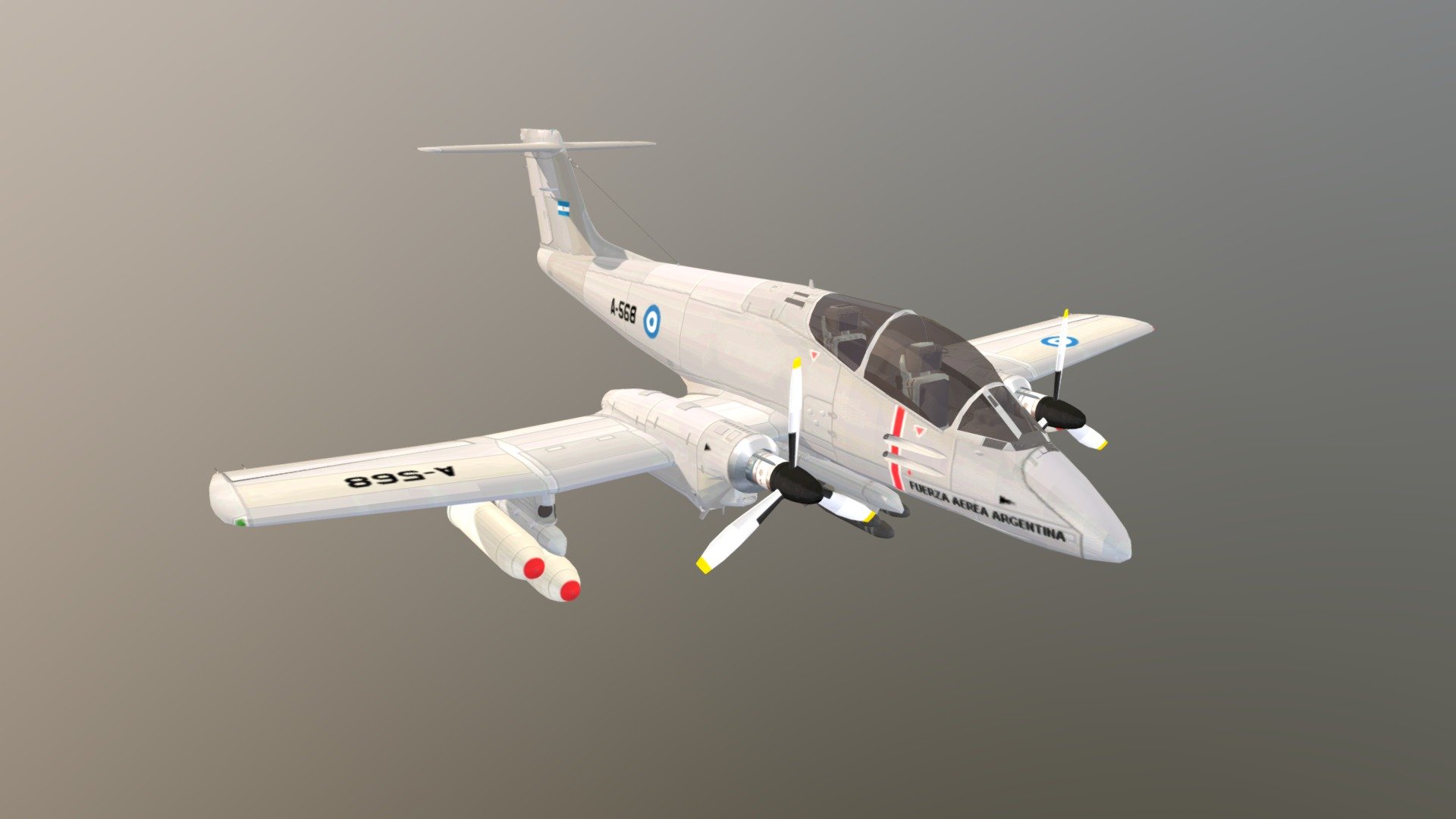FMA IA 58 Pucara - Download Free 3D model by 42manako [8d11905] - Sketchfab