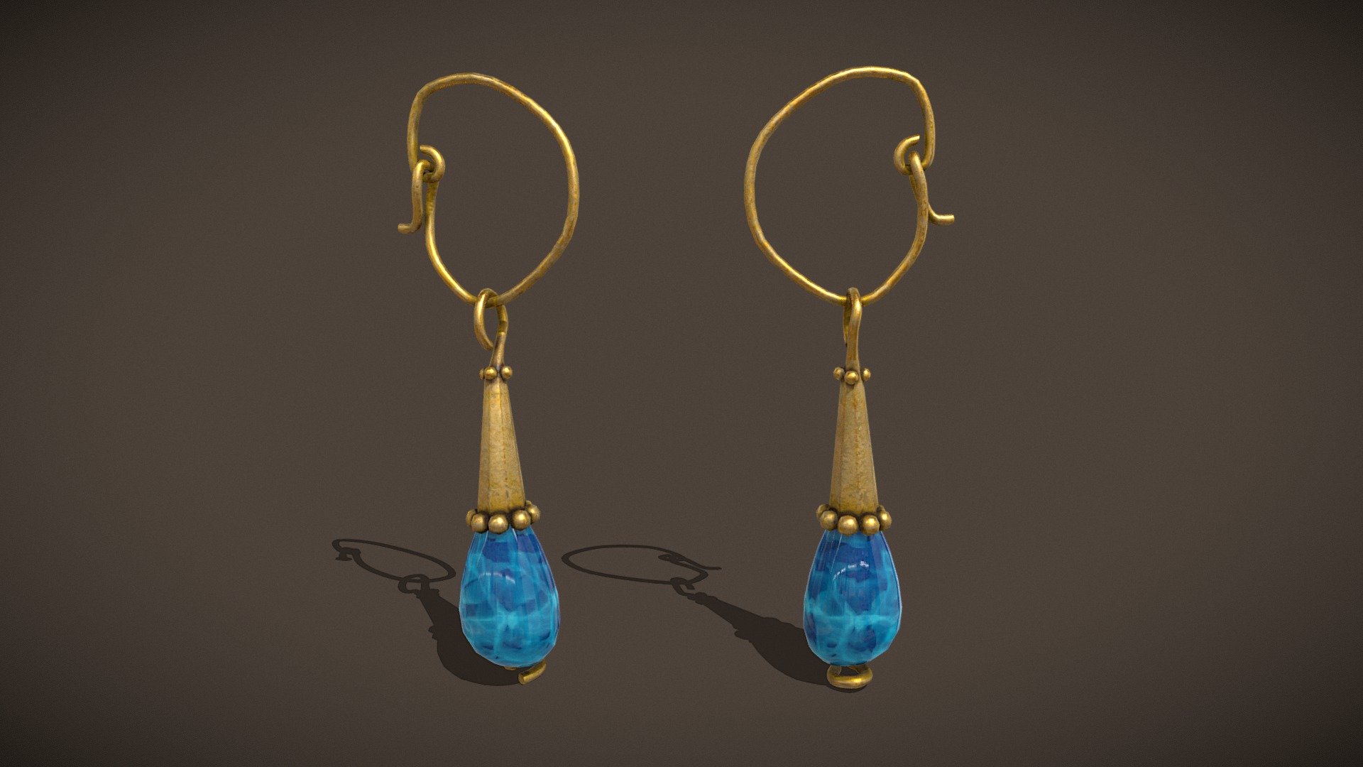 Blue Calcite Earrings - Buy Royalty Free 3D model by ...