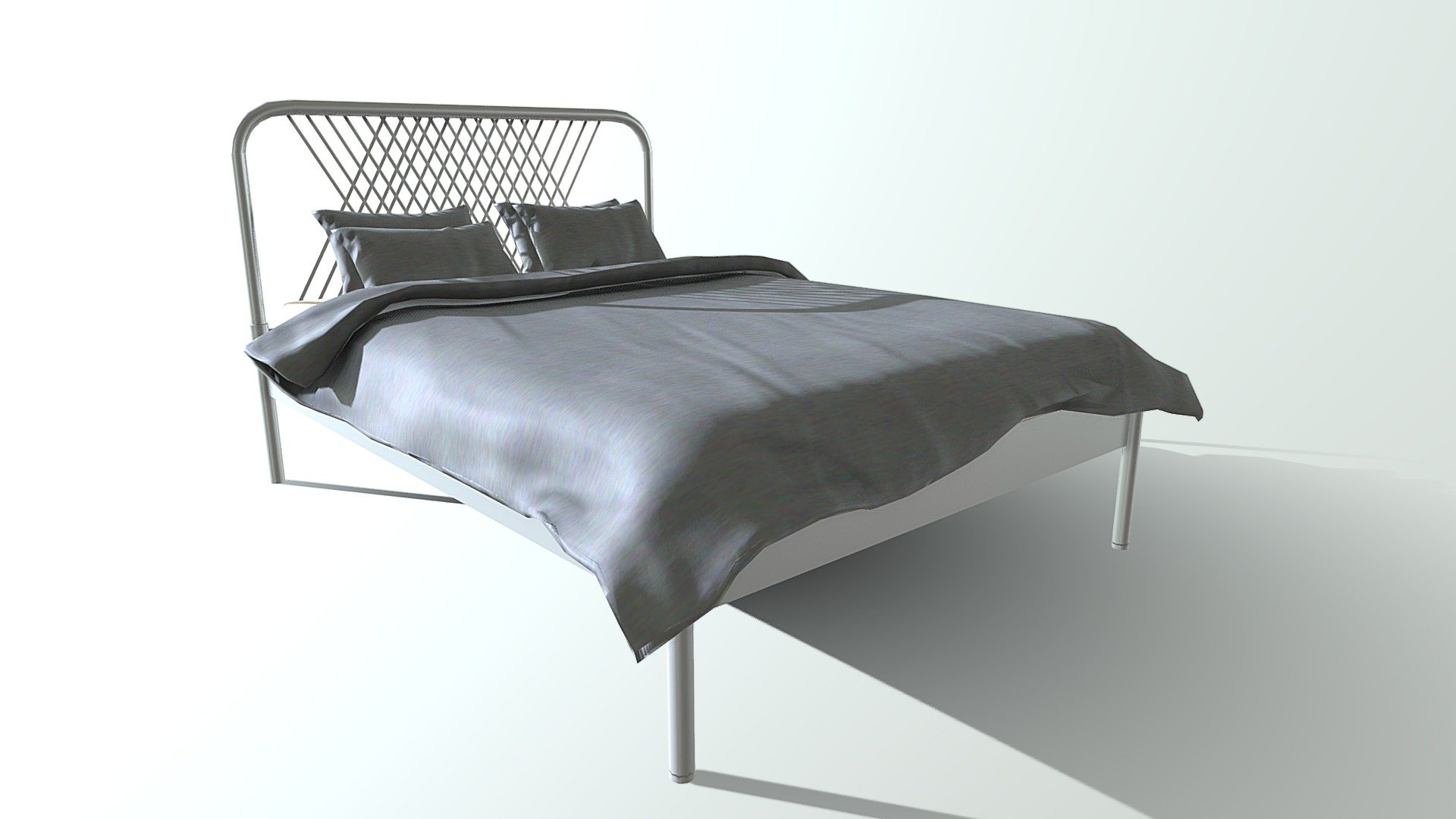 Modern Bed - 3D model by Netharik [8d11fb6] - Sketchfab