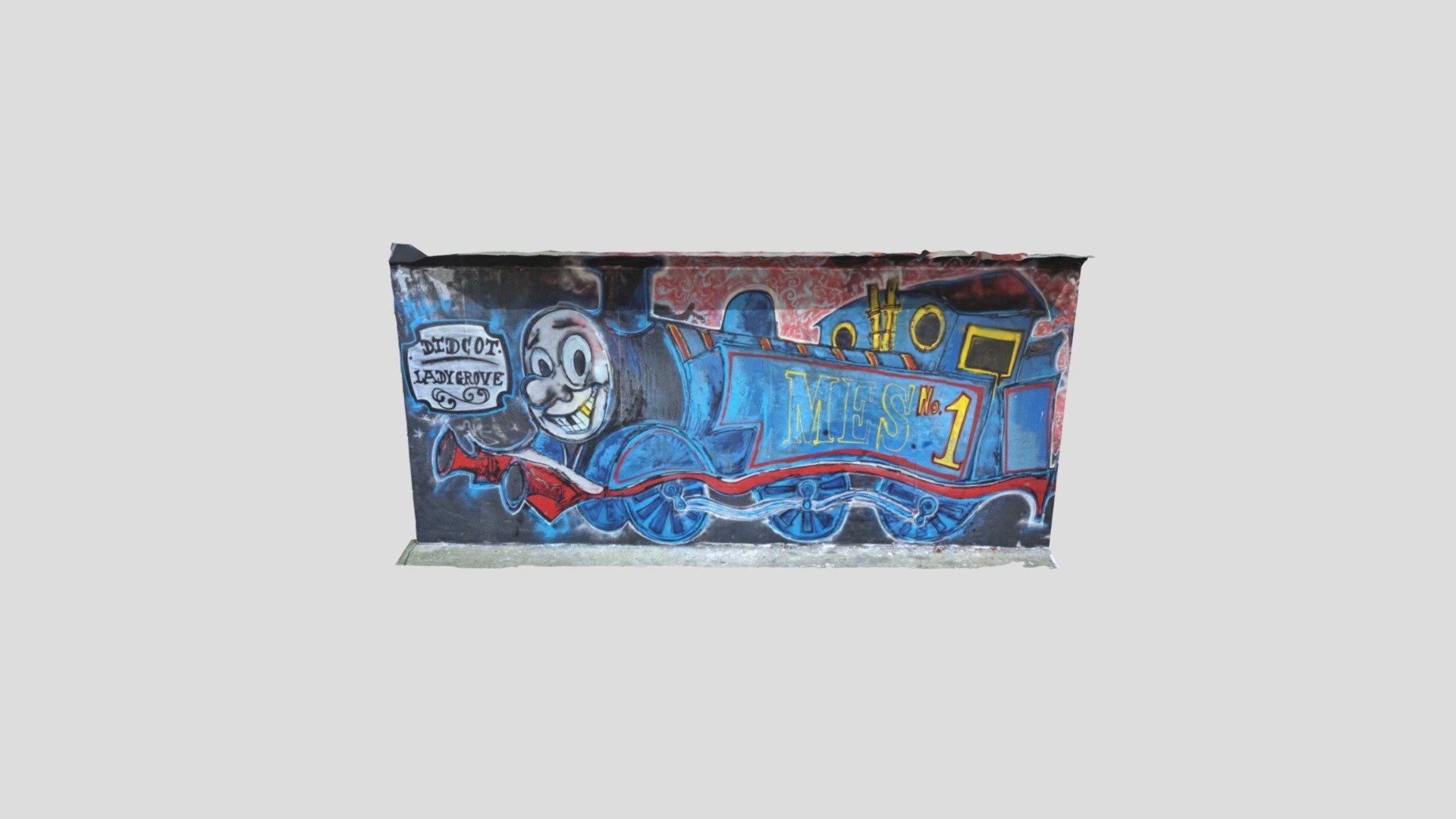 Thomas the tank engine graffiti art - 3D model by ...