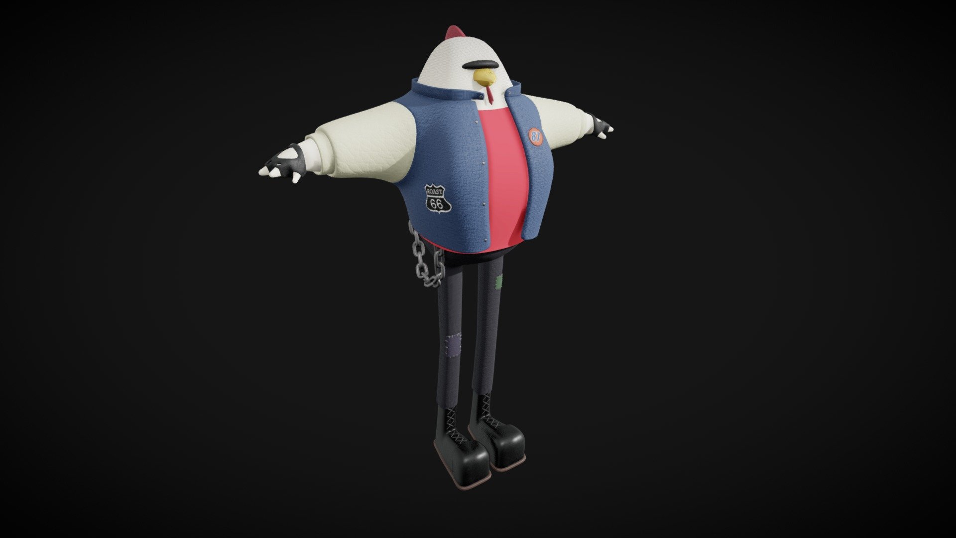 Rooster Biker - Download Free 3D model by Mrlunettes [8d15ac7] - Sketchfab