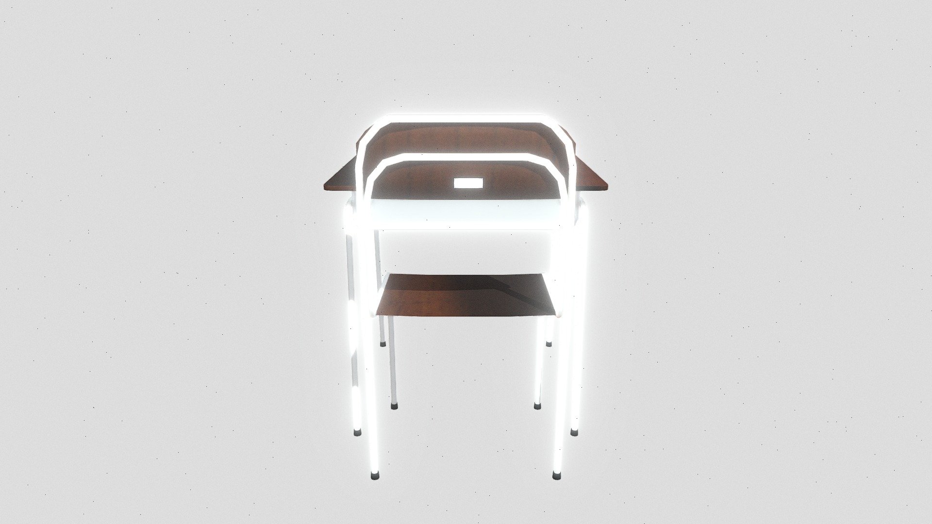 School bench Elementary and High School - 3D model by 3DLavender ...