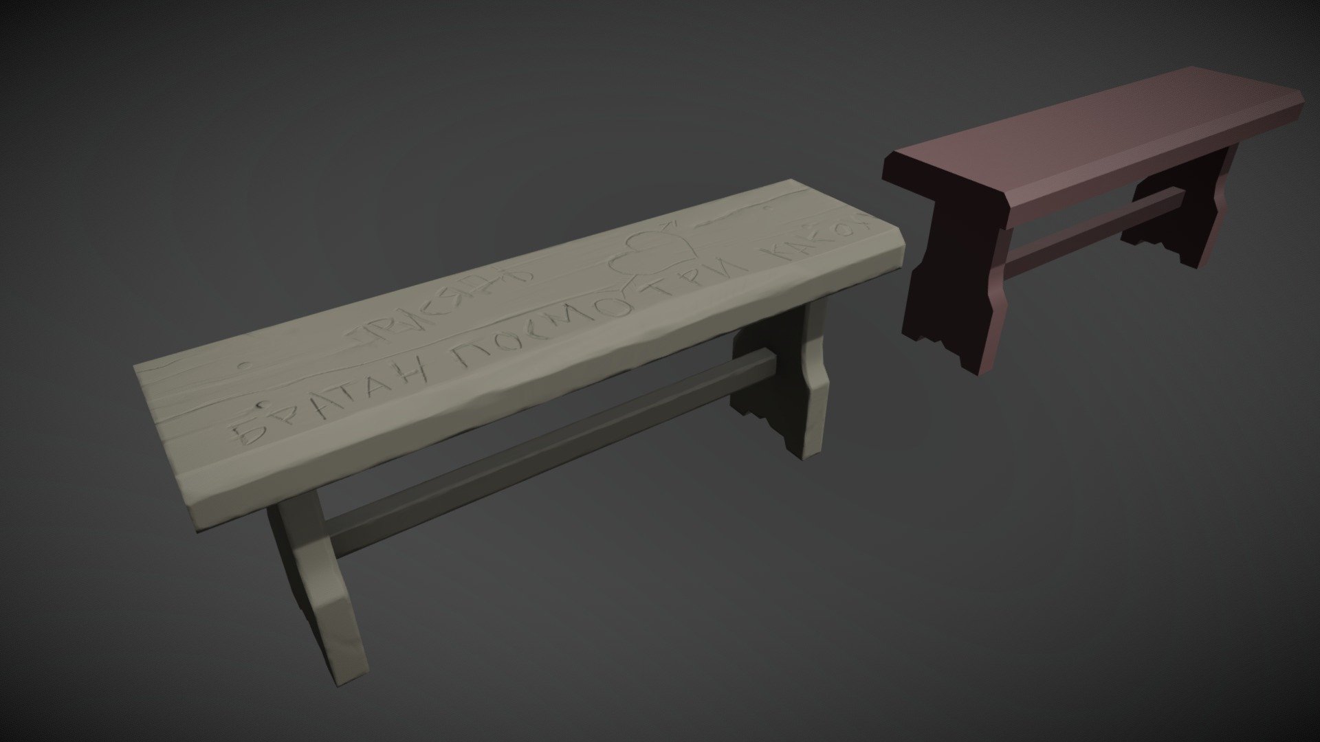 Bench - 3D model by cloamers [8d1b315] - Sketchfab