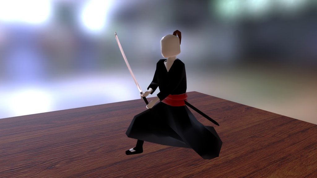 Low Poly Samurai Idle and Attack Animation - 3D model by fizzlefreshh ...