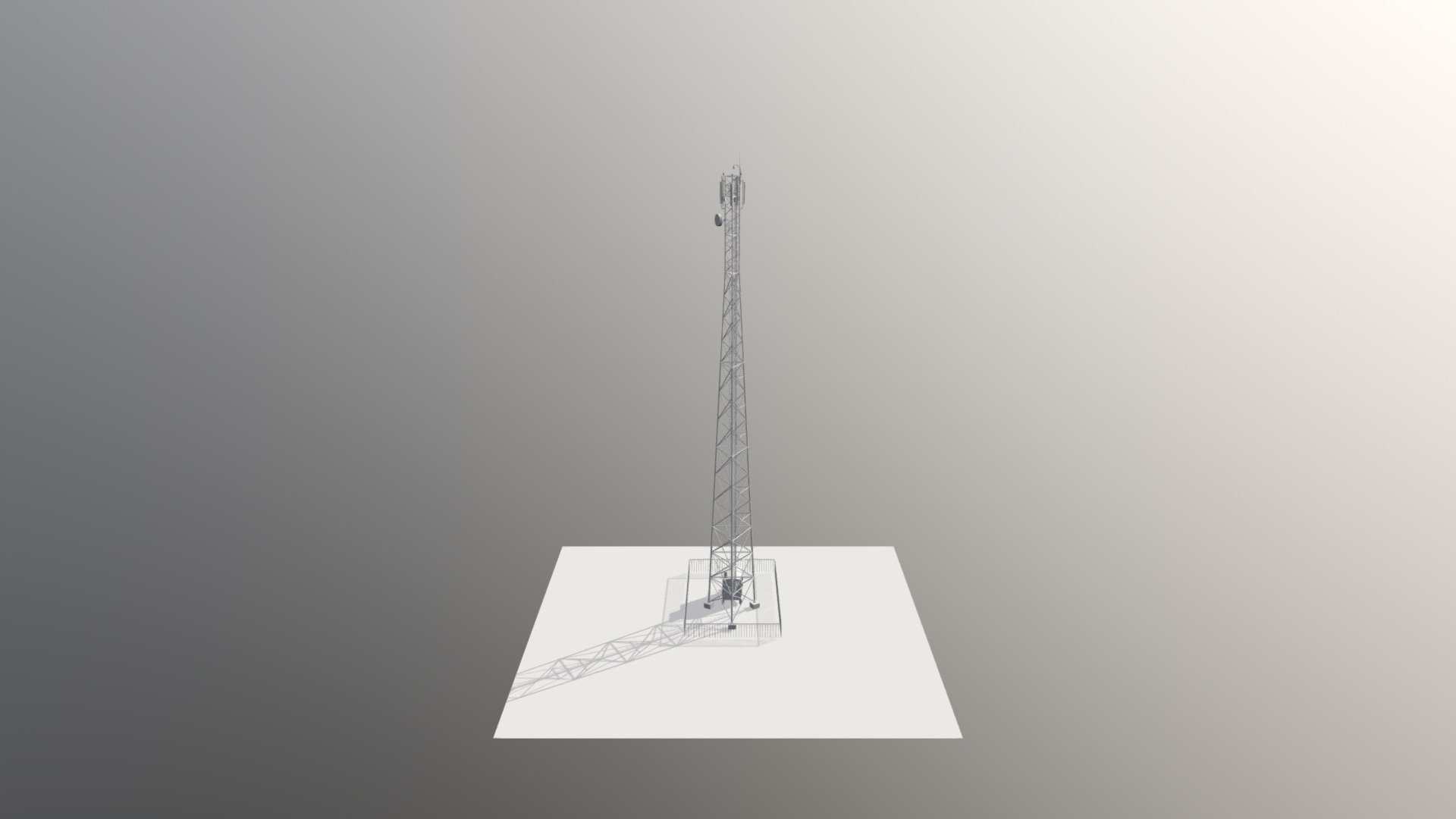 Cellular base station on the tower 50 m - 3D model by ihar.valasatau ...