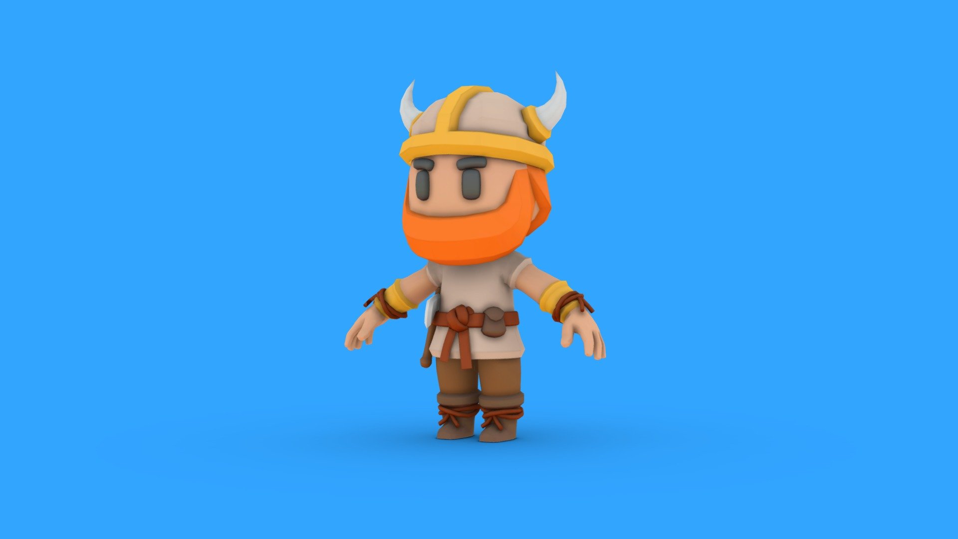 Hyper Casual Cartoon Character Viking - Buy Royalty Free 3D model by 3DGameObjects [8d1dea1 ...