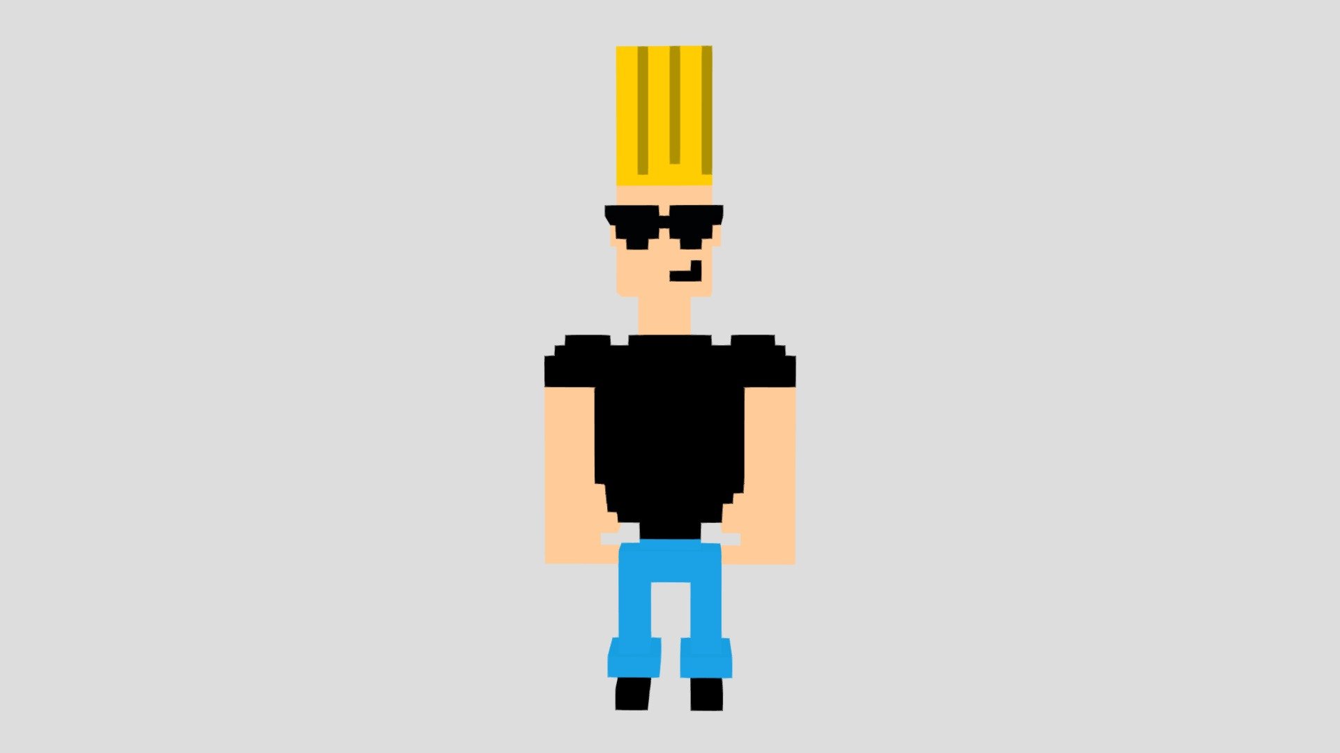 Minimal Johnny Bravo (Minecraft Model) - Download Free 3D model by ...