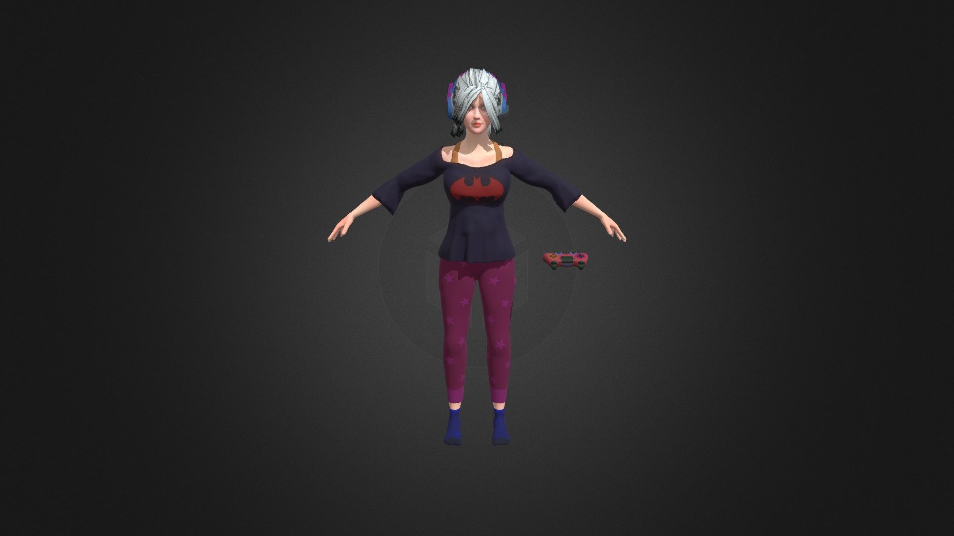 Gamer Girl (Free 3D Model) - Download Free 3D model by FoFLaFe [8d204d5 ...