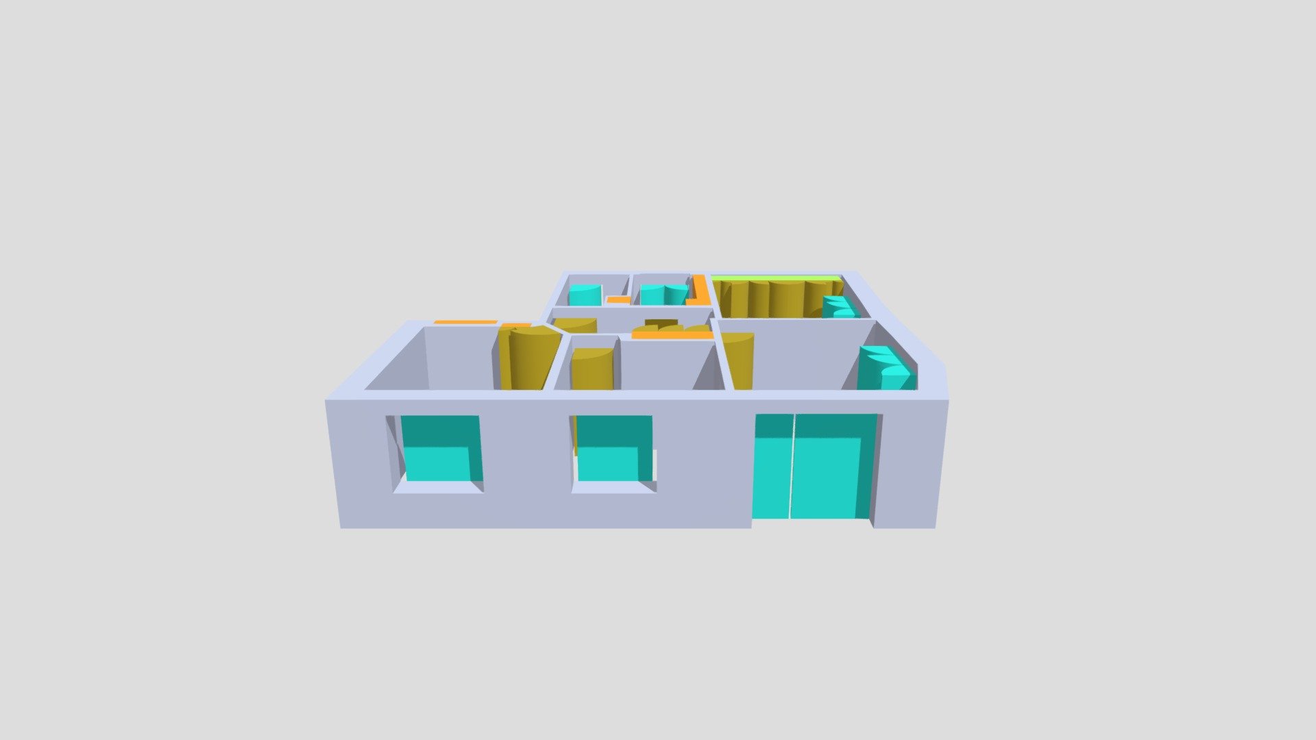 Apartment map - 3D model by gmunari92 [8d26180] - Sketchfab