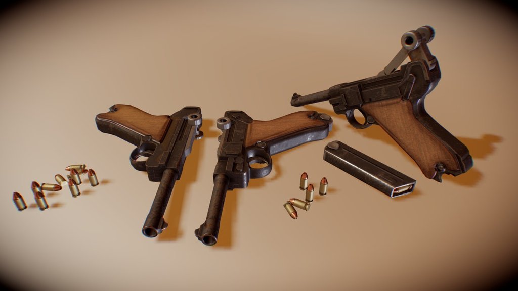 Luger P08 rush island - 3D model by Rayco Haex (@rayco_haex) [8d29adf] - Sketchfab