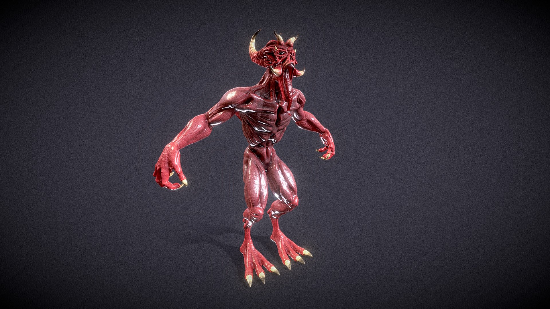 Creature - Textured - 3D model by eldar.yakub [8d2a5b6] - Sketchfab