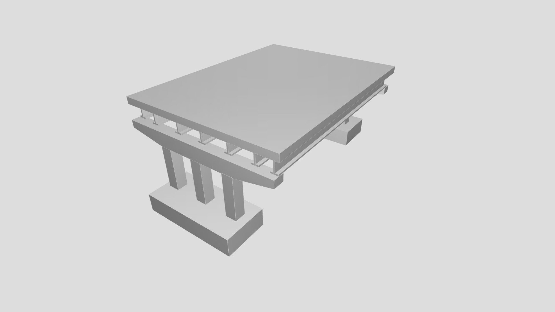 Concrete and Steel Beam Bridge - 3D model by 4dutinfo [8d2cf66] - Sketchfab