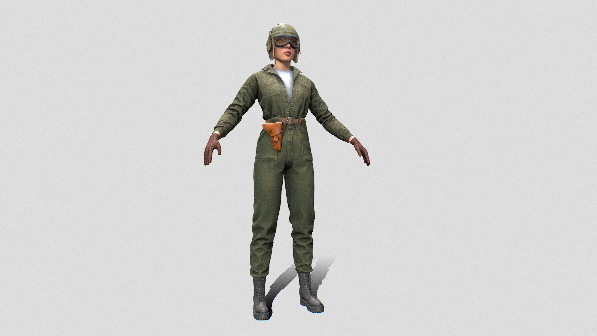 Female Pilot - Buy Royalty Free 3D model by Pbr_Studio (@pbr.game.ready ...