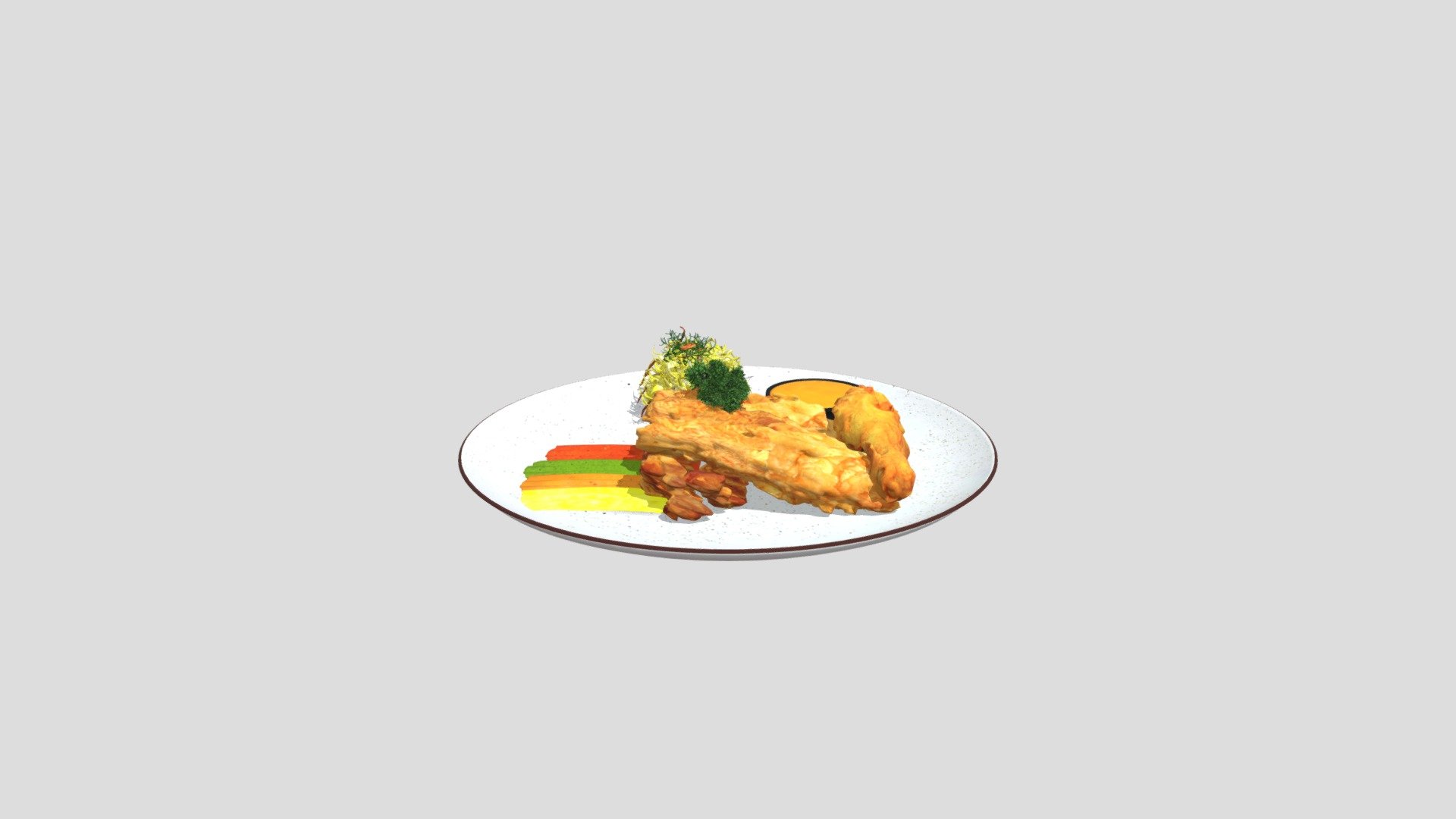 Food Plate 01 - 3D model by v.rahulshah [8d2dc56] - Sketchfab