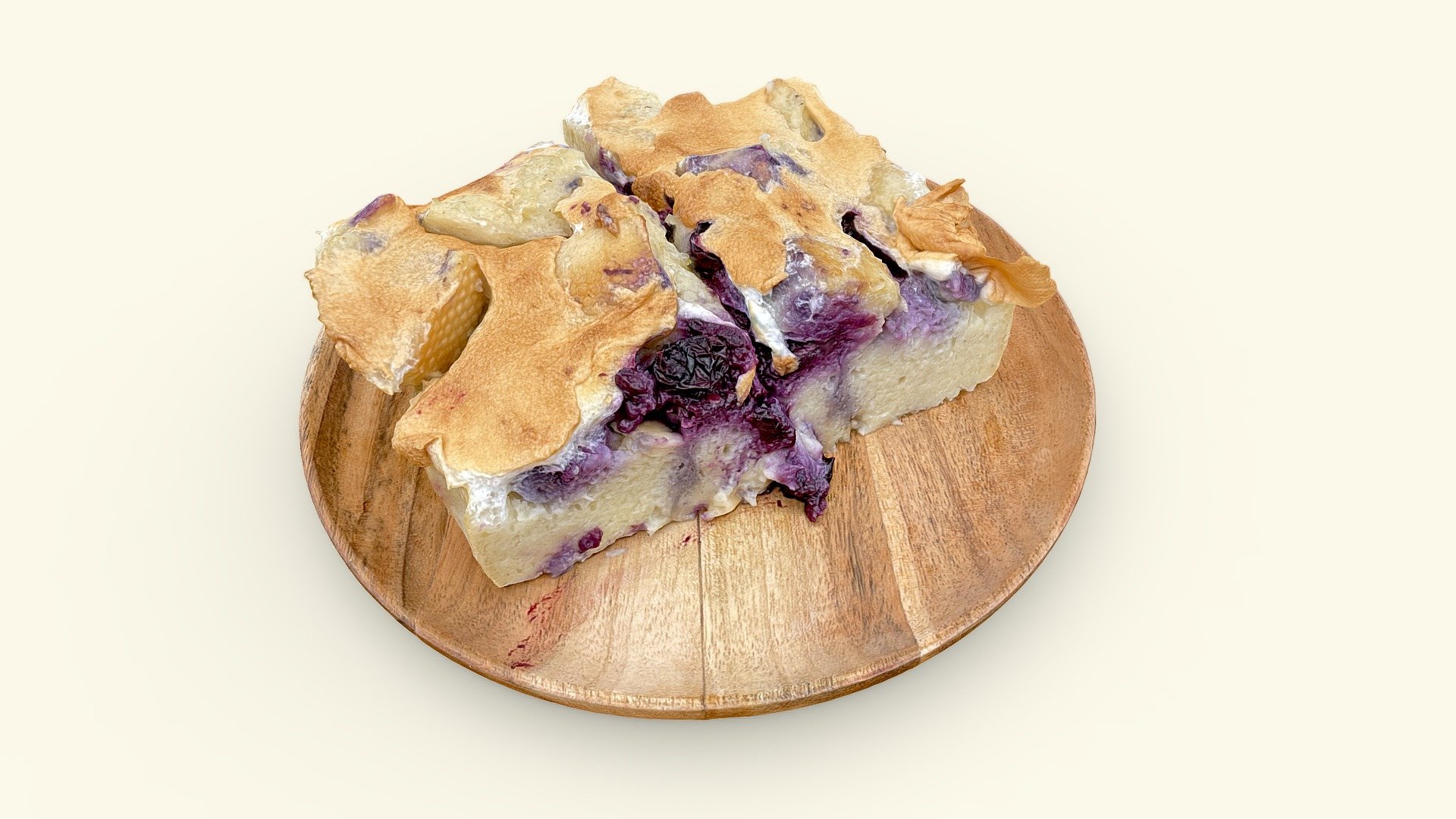 Retro Blueberry Cake - 3D model by Zoltanfood [8d341e6] - Sketchfab