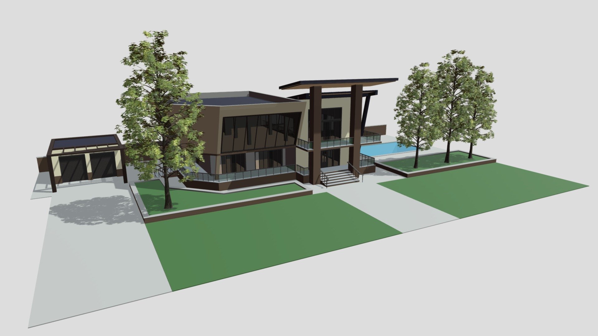 MD House - Download Free 3D model by Vladimer Tsagareishvili (@ladusha3 ...