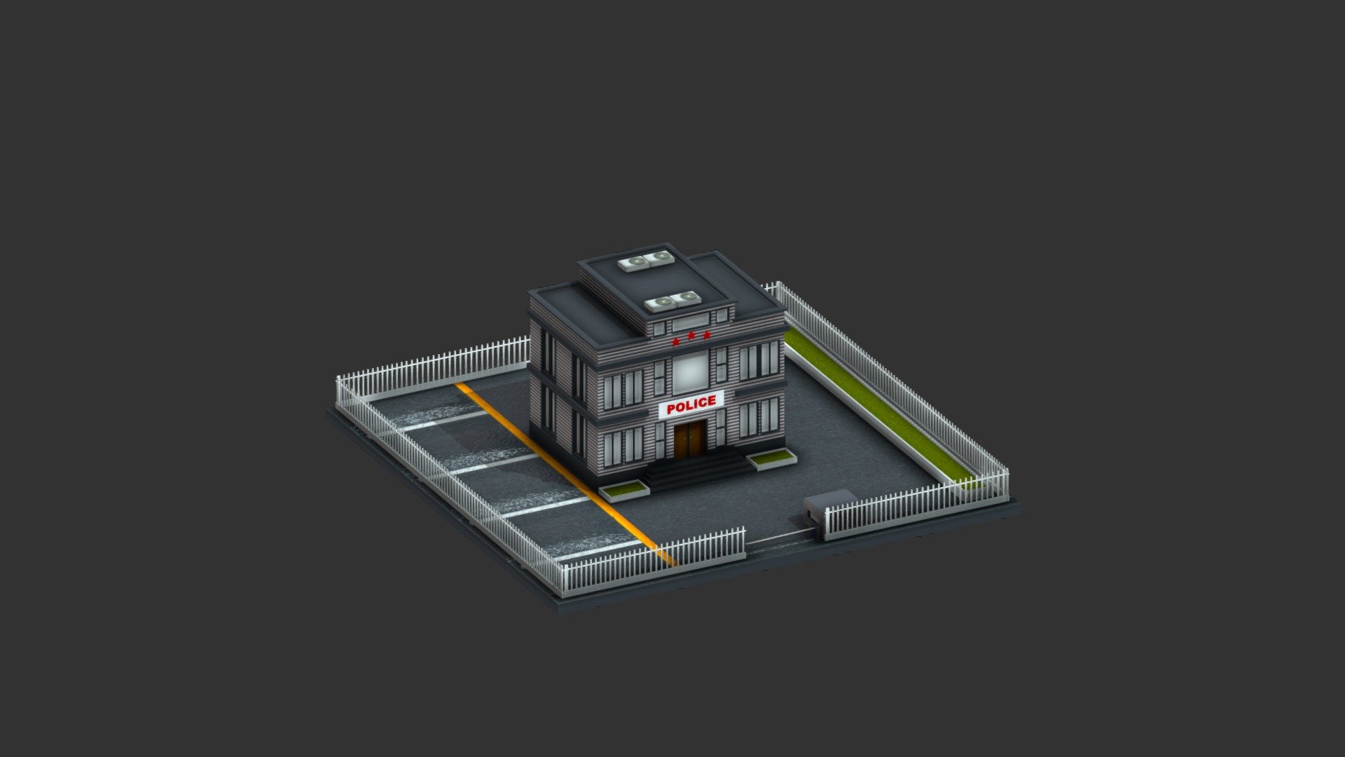 PoliceStation LowPoly - 3D model by 3dporofab [8d35540] - Sketchfab