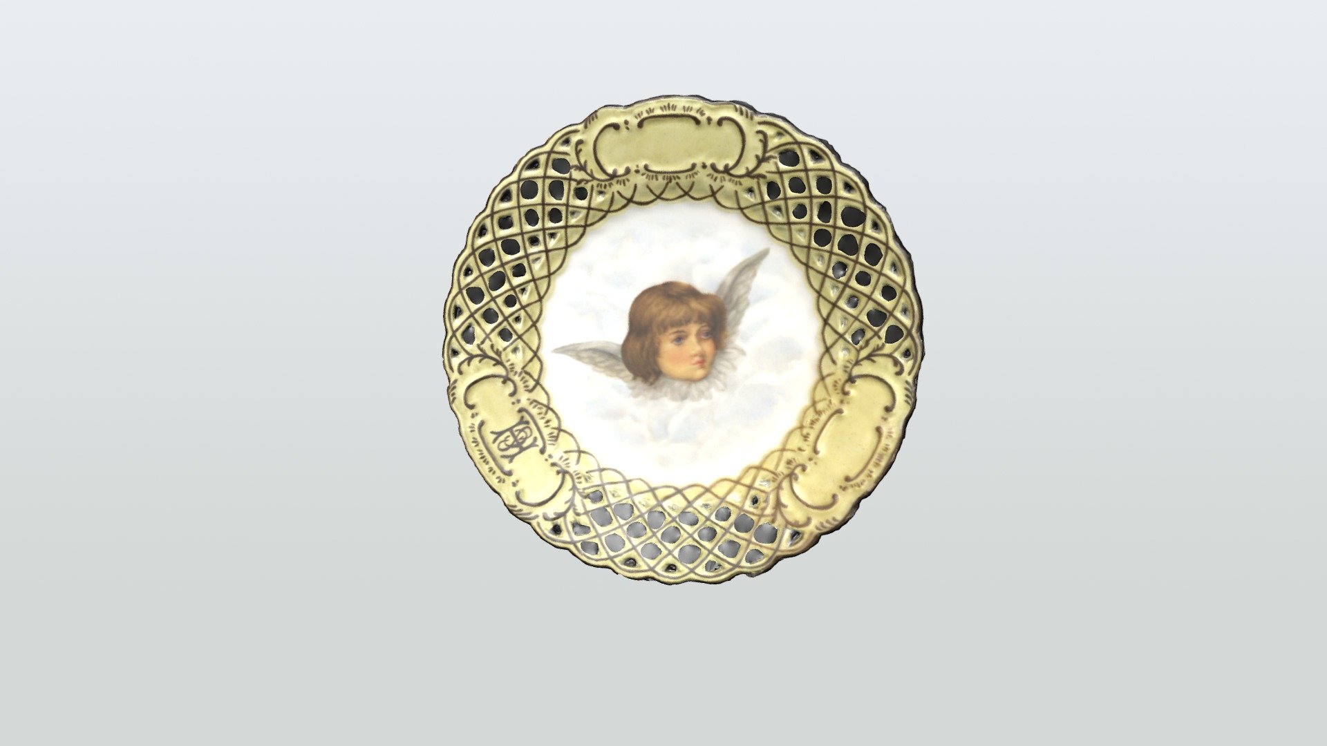 Angel Plate Hand Painted by Caroline Harrison - Download Free 3D model ...