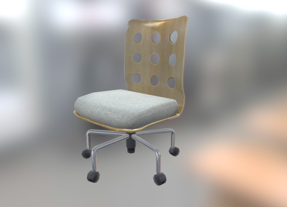 Real chair lowpoly - 3D model by pansi [8d37da4] - Sketchfab