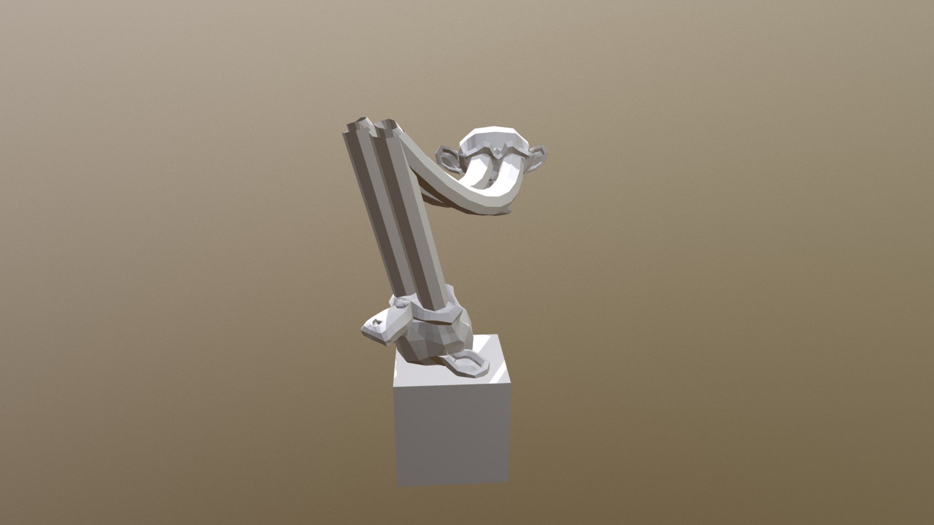 Double Monkey - 3D model by as0jhu [8d3a8ec] - Sketchfab