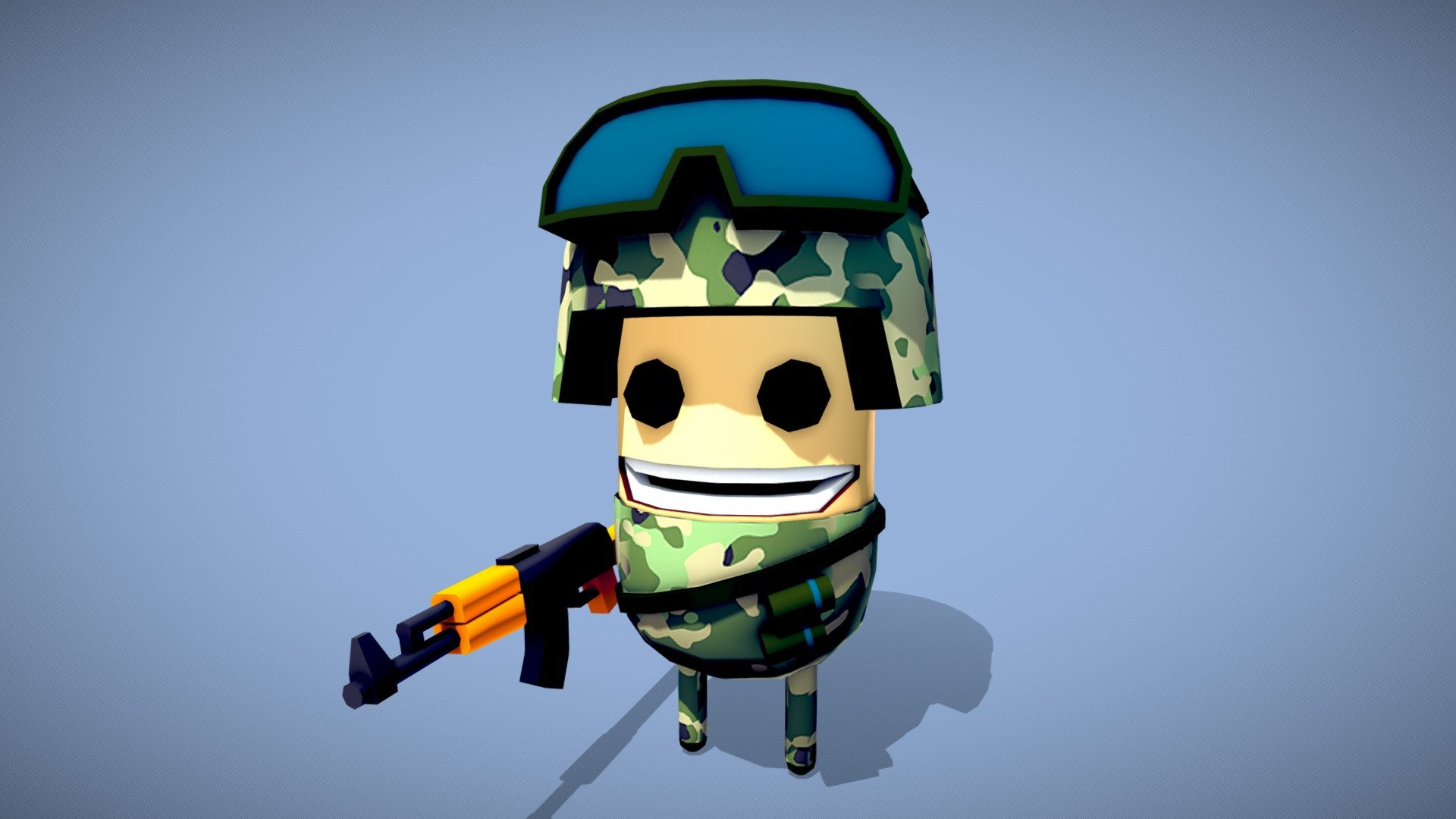 Stylized Military Character - Download Free 3D model by _Alexandr (@a_l ...