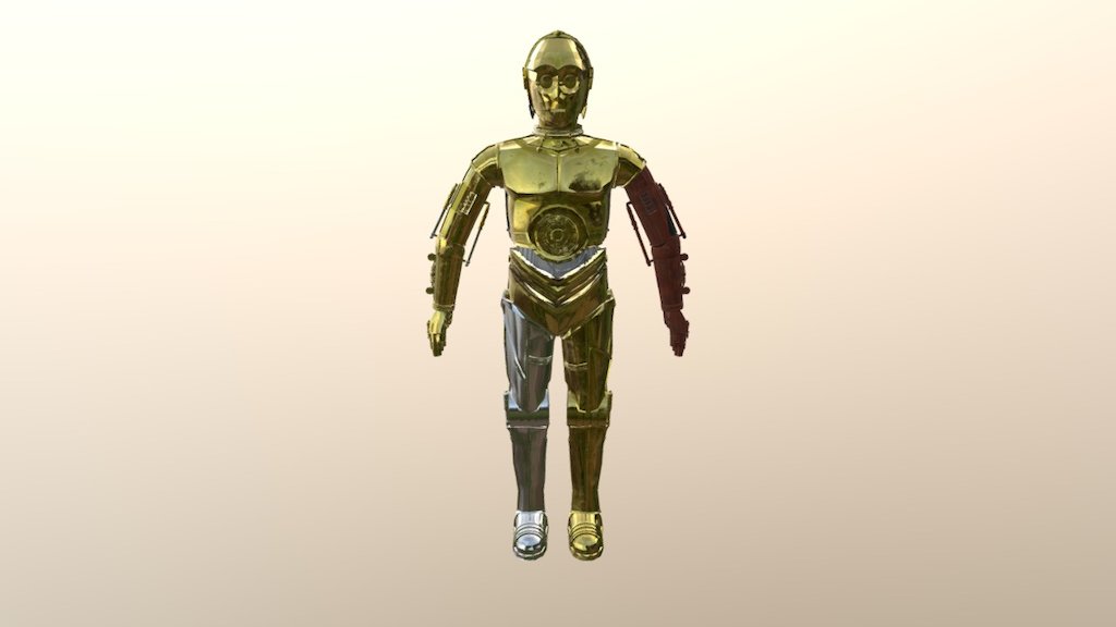 C3PO - 3D model by frozenash [8d40442] - Sketchfab
