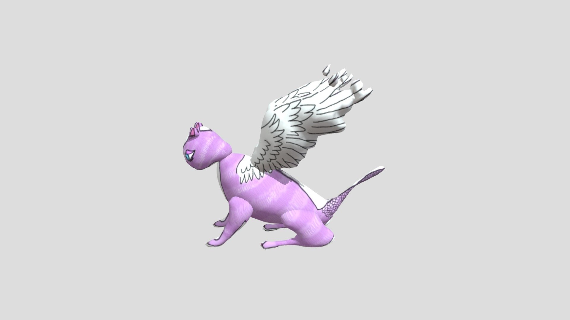 flying cat - 3D model by edu4art [8d43da9] - Sketchfab