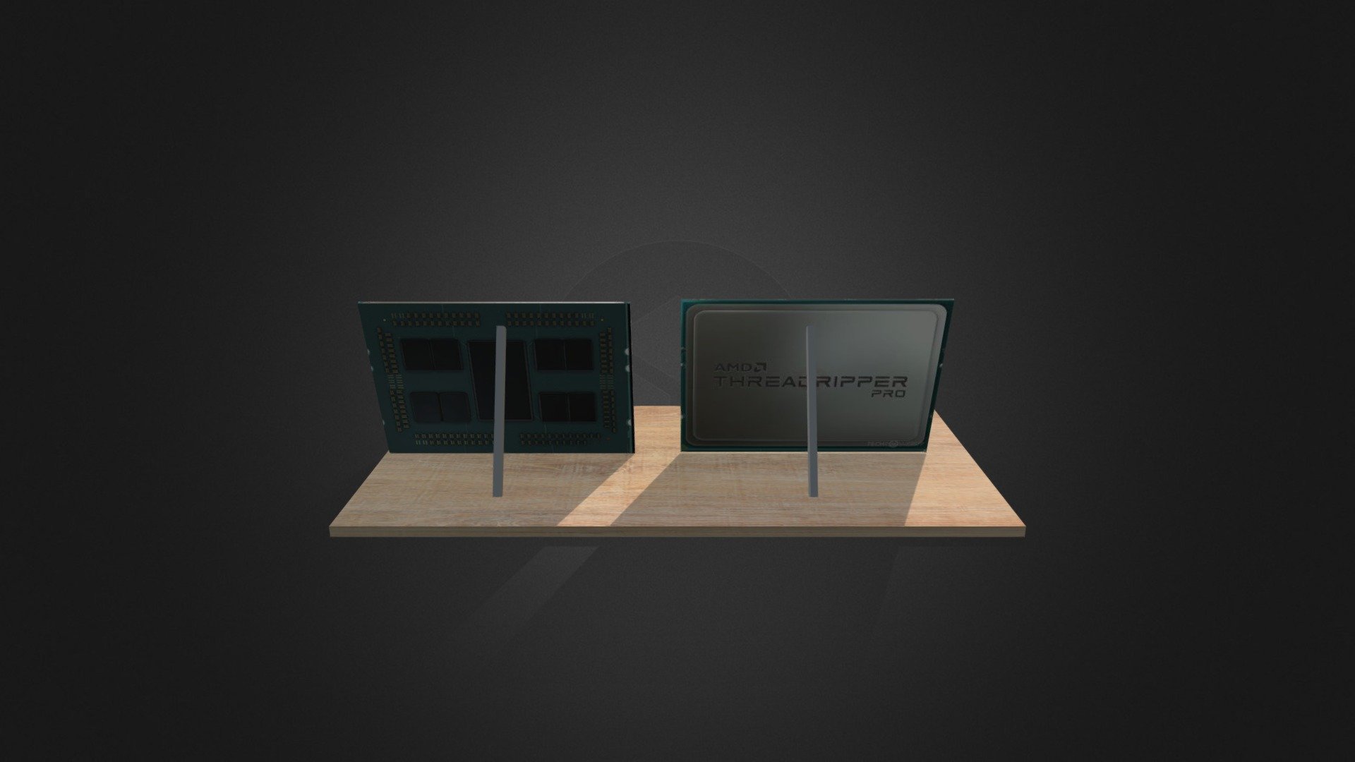 AMD CPU Ryzen Threadripper PRO 3995WX 2.7 GHz - Download Free 3D model by Piekub.Nakub [8d45bce ...